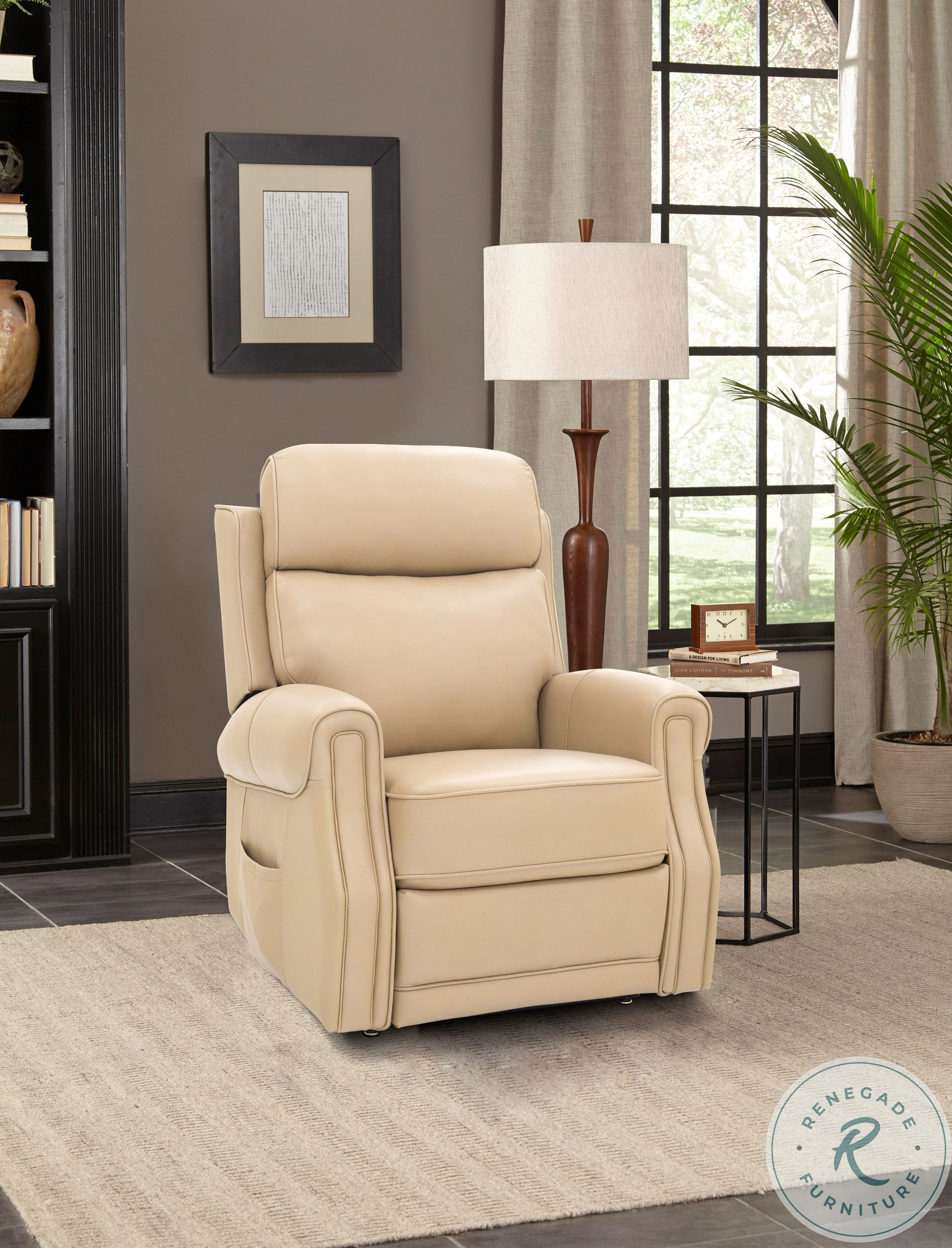 Lance Sorrento Sand Power Lift Recliner with Power Headrest And Power ...