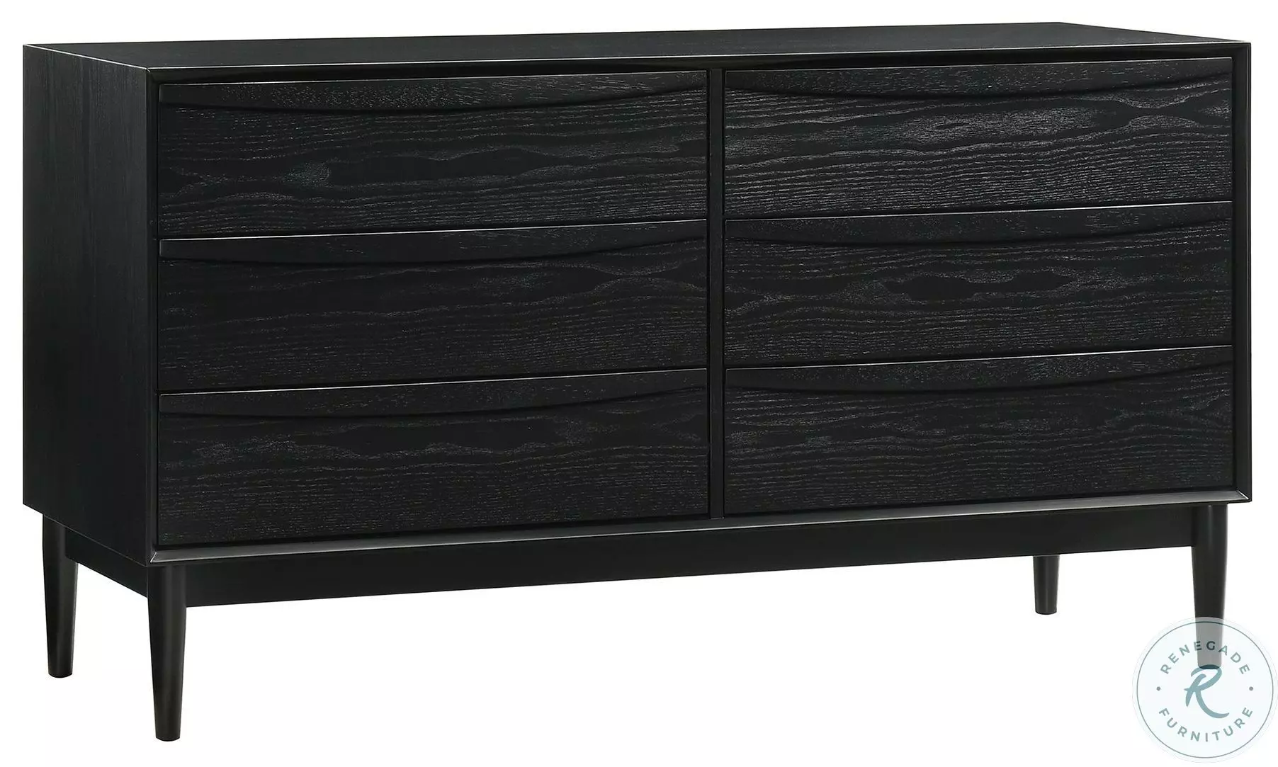 Artemio Black 6 Drawer Dresser From Armen Living | Coleman Furniture