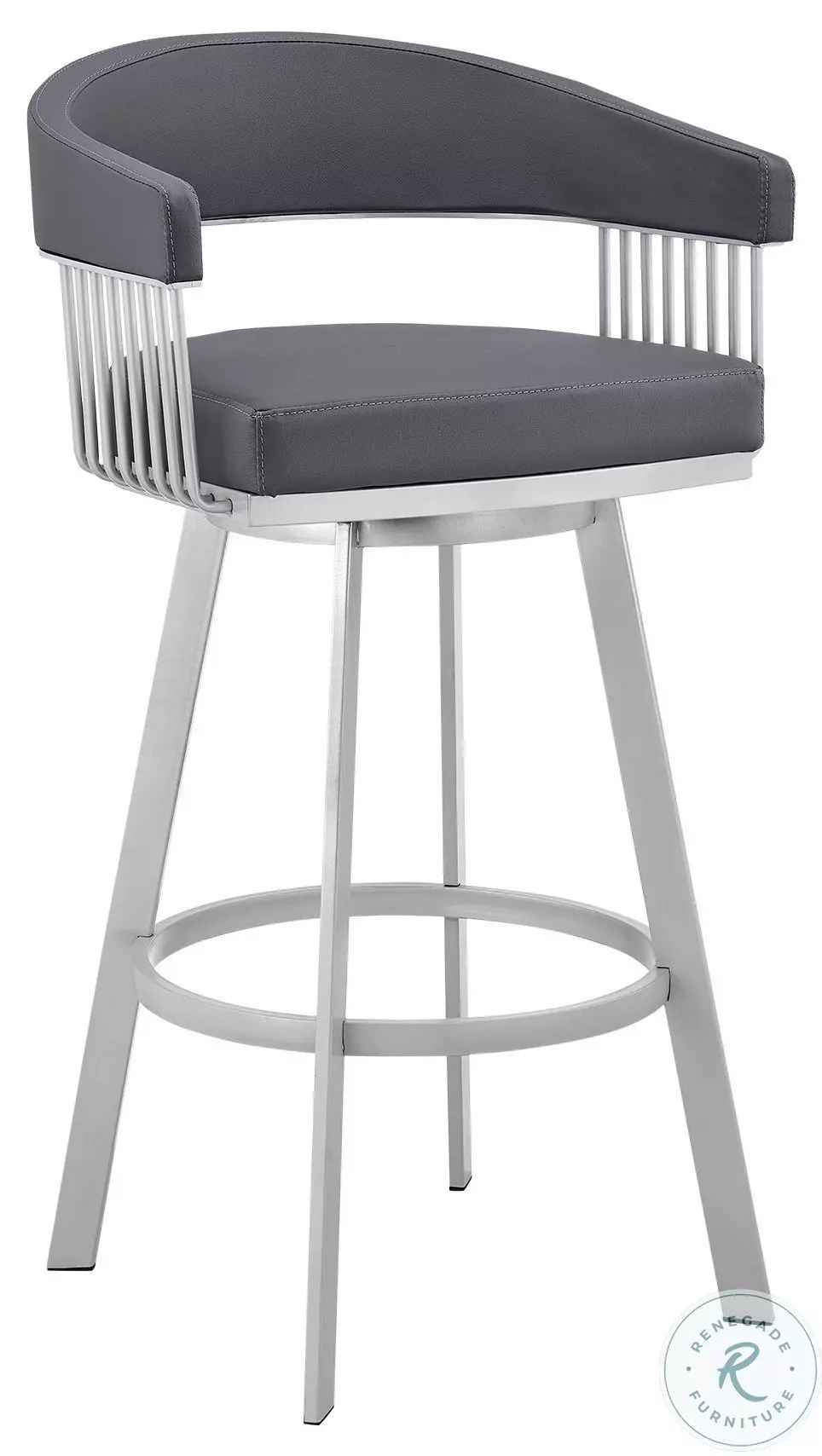 Chelsea Slate Gray 29" Swivel Bar Stool From Armen Living | Coleman ...