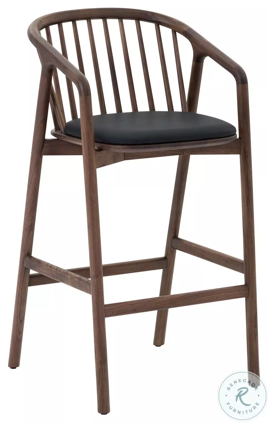 Echo Black And Walnut Wood Bar Stool From Home Gallery Stores | Home ...
