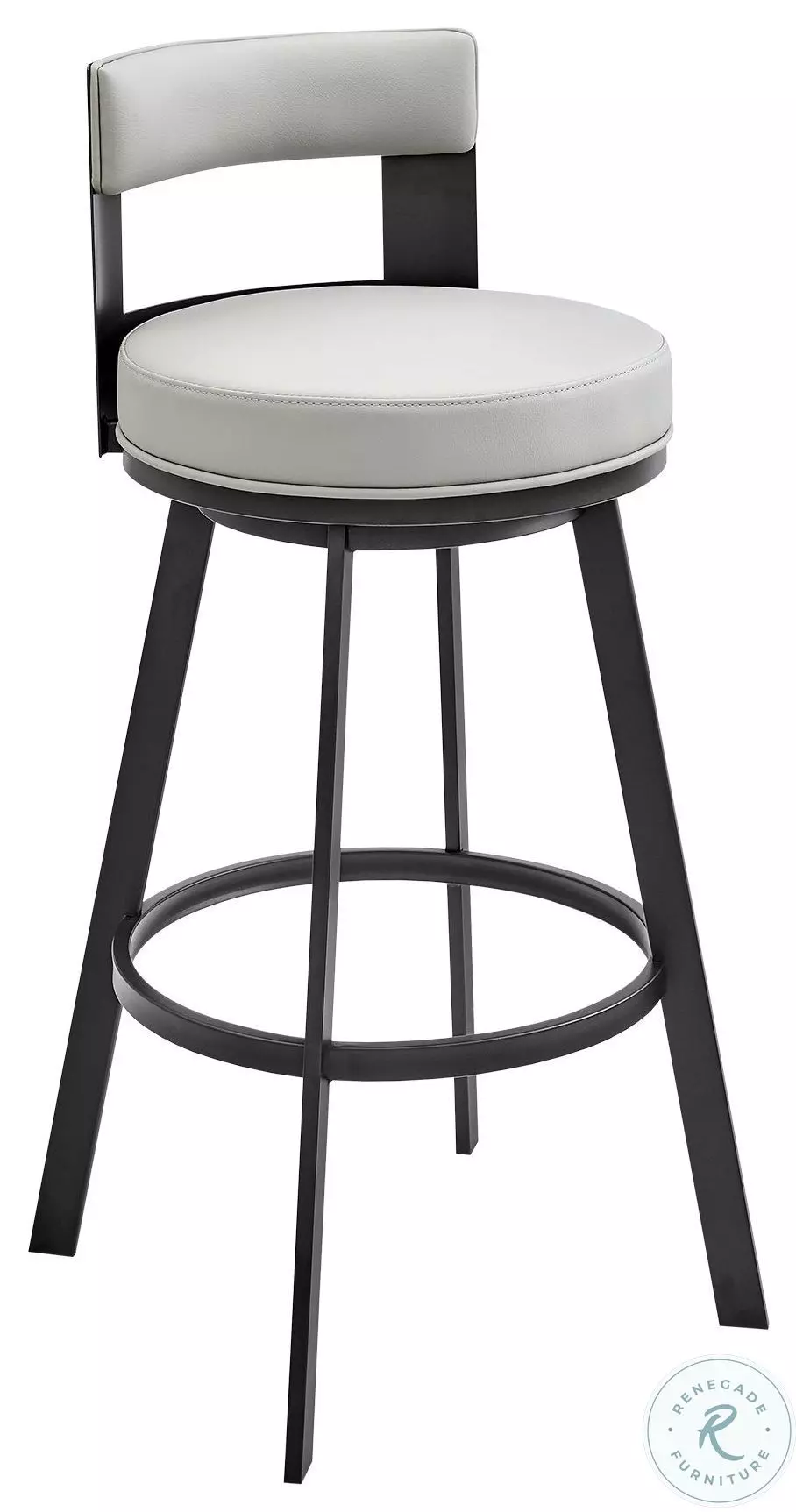 Flynn Light Gray 26" Swivel Counter Height Stool From Armen Living ...