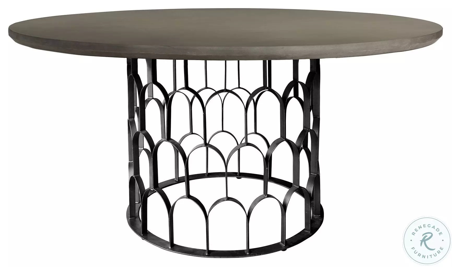 Gatsby Black And Gray Round Dining Table From Armen Living | Coleman ...