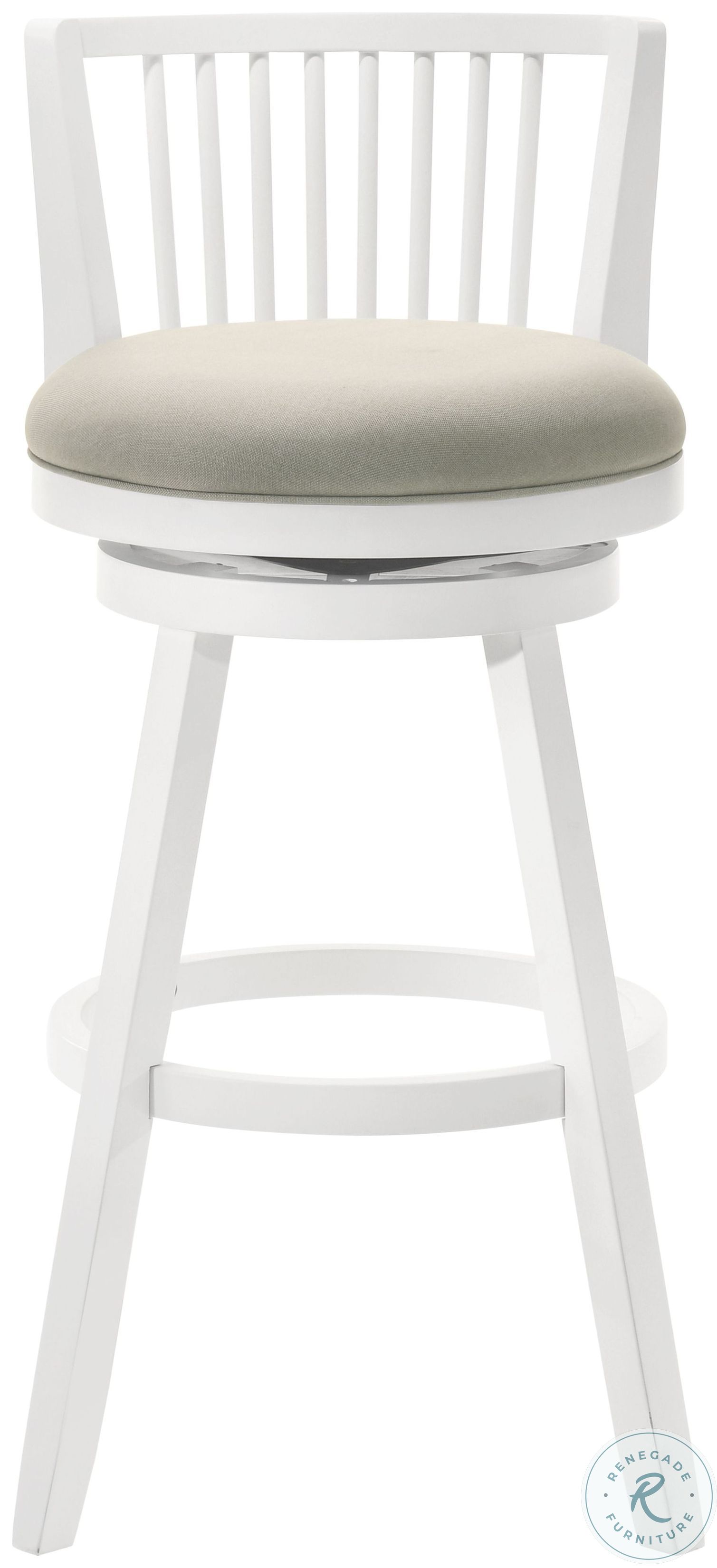 Harper Fog Upholstered Swivel 30" Barstool from Armen Living | Coleman ...