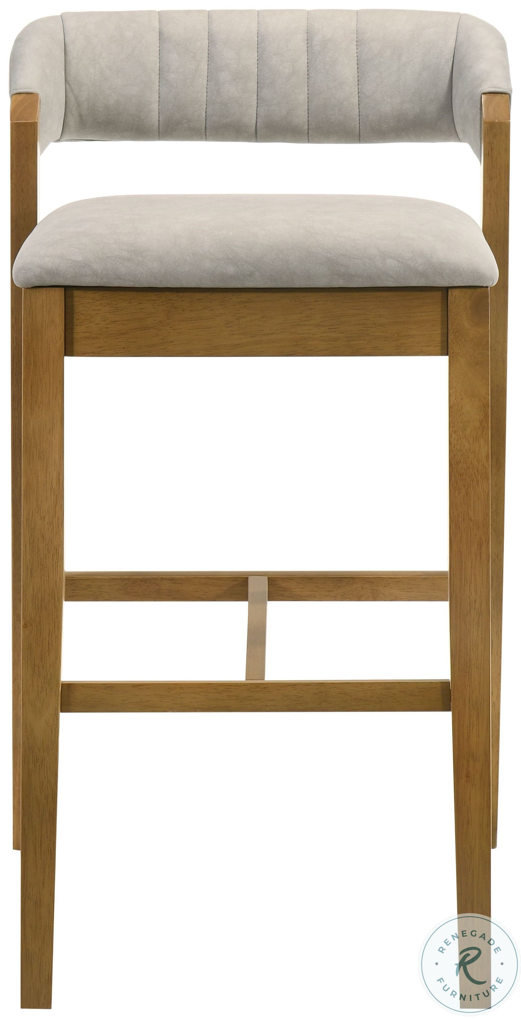 Landyn Gray Upholstered 30" Barstool from Armen Living | Coleman Furniture