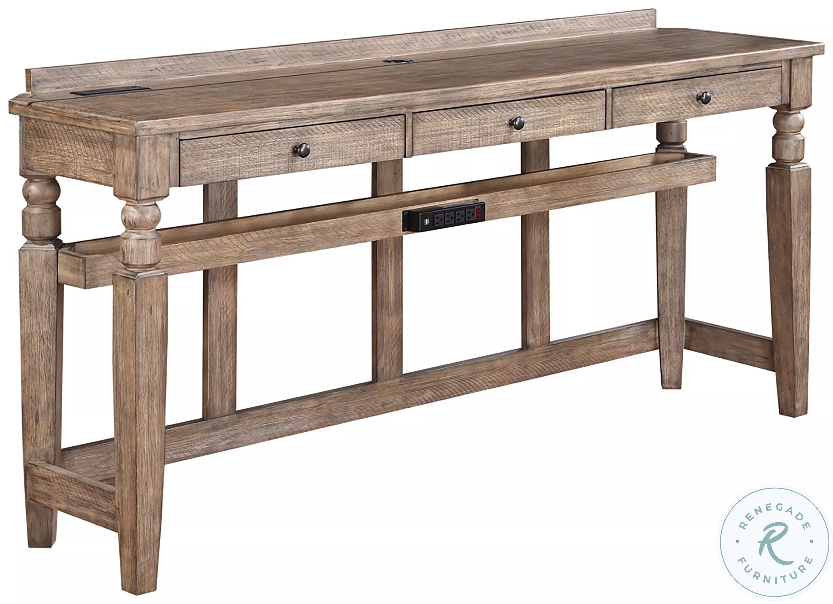 Logan's Pointe Warm Distressed Chestnut Bar Table From ECI Furniture ...
