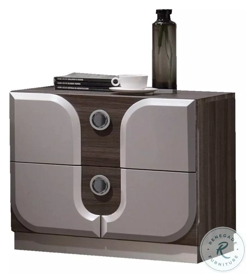 London Zebra Wood Grain Nightstand From Chintaly Imports | Coleman ...