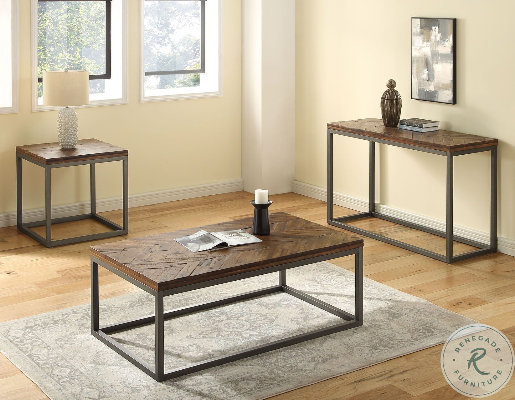 Lorenza Distressed Honey Cocktail Table from Steve Silver | Coleman ...