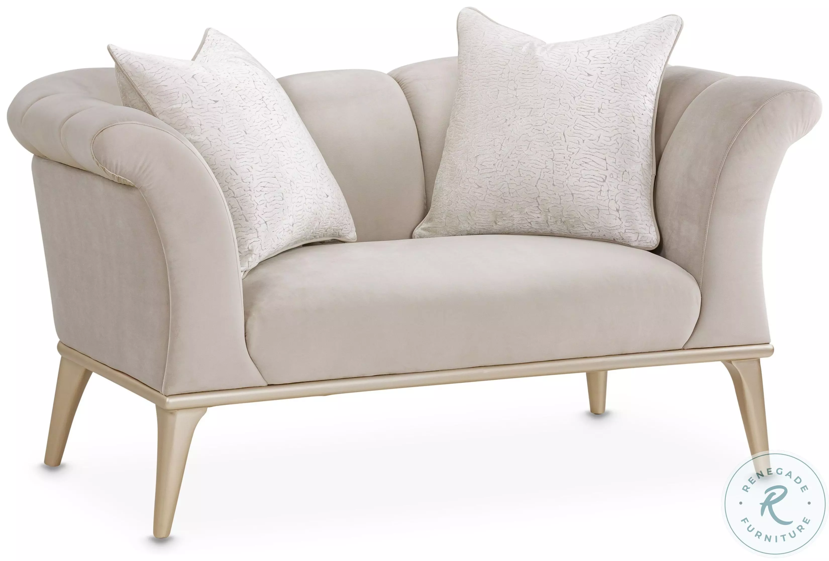 Yvette Porcini Chair And A Half From Michael Amini | Coleman Furniture