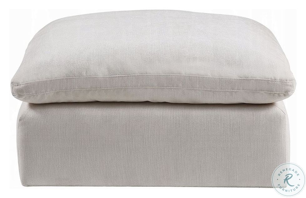 Naveen Ivory Linen Modular Square Ottoman from ACME Furniture | Coleman ...