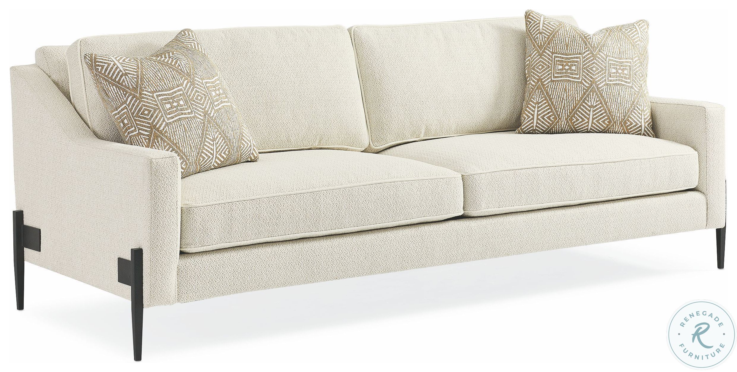 Caracole Modern Ceam And Black Iron Remix Sofa from Caracole | Coleman ...