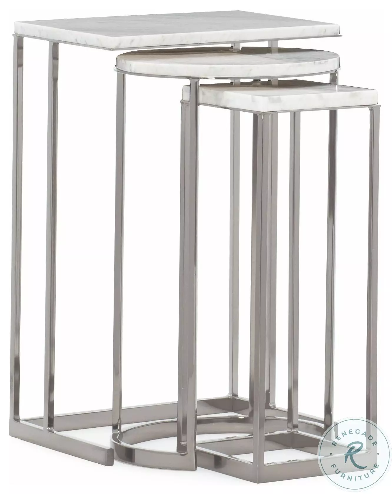 Modern Expressions Silver Nesting Table from Caracole | Coleman Furniture