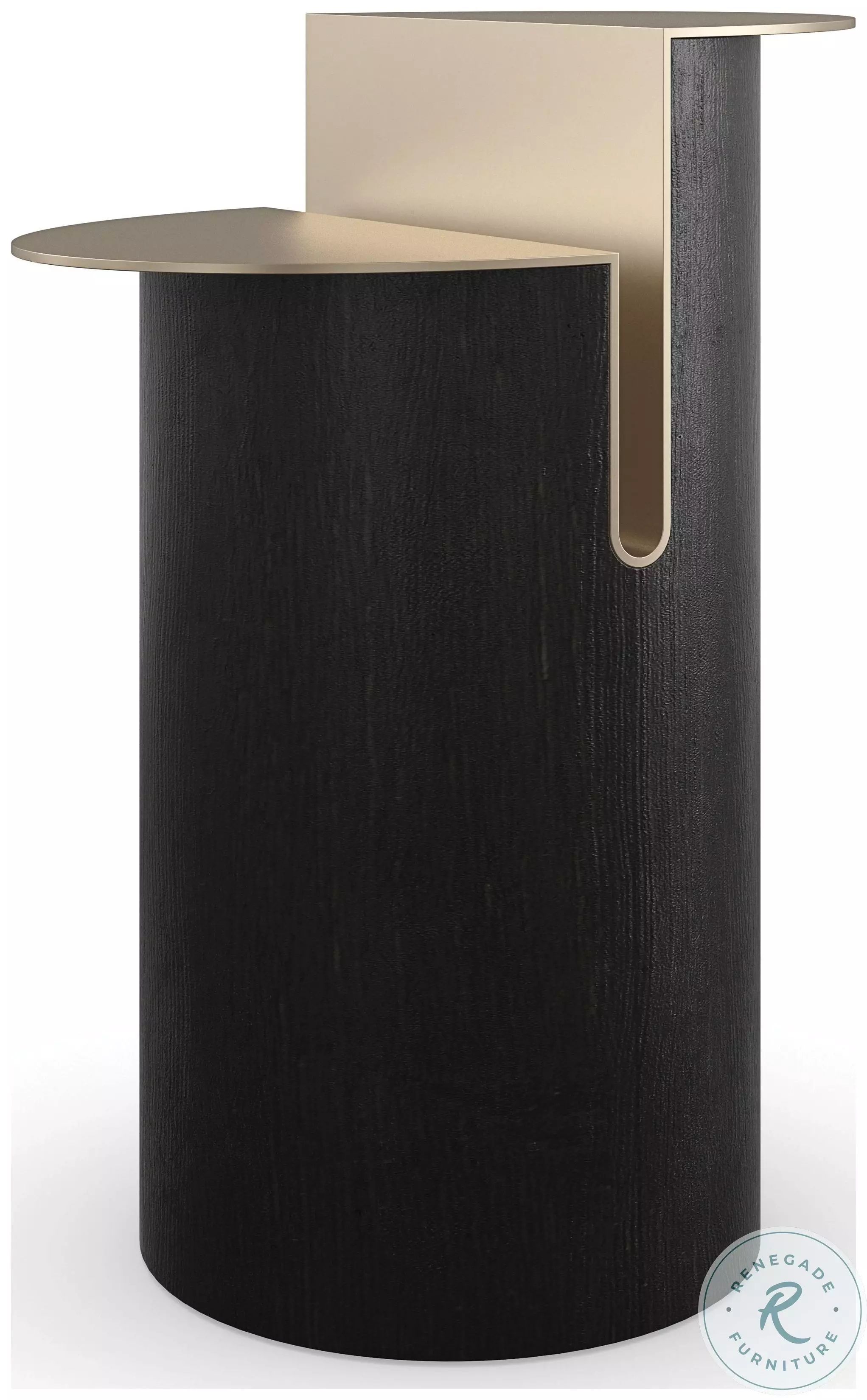 Discord Modern Walnut And Lucent Bronze Metallic End Table From ...