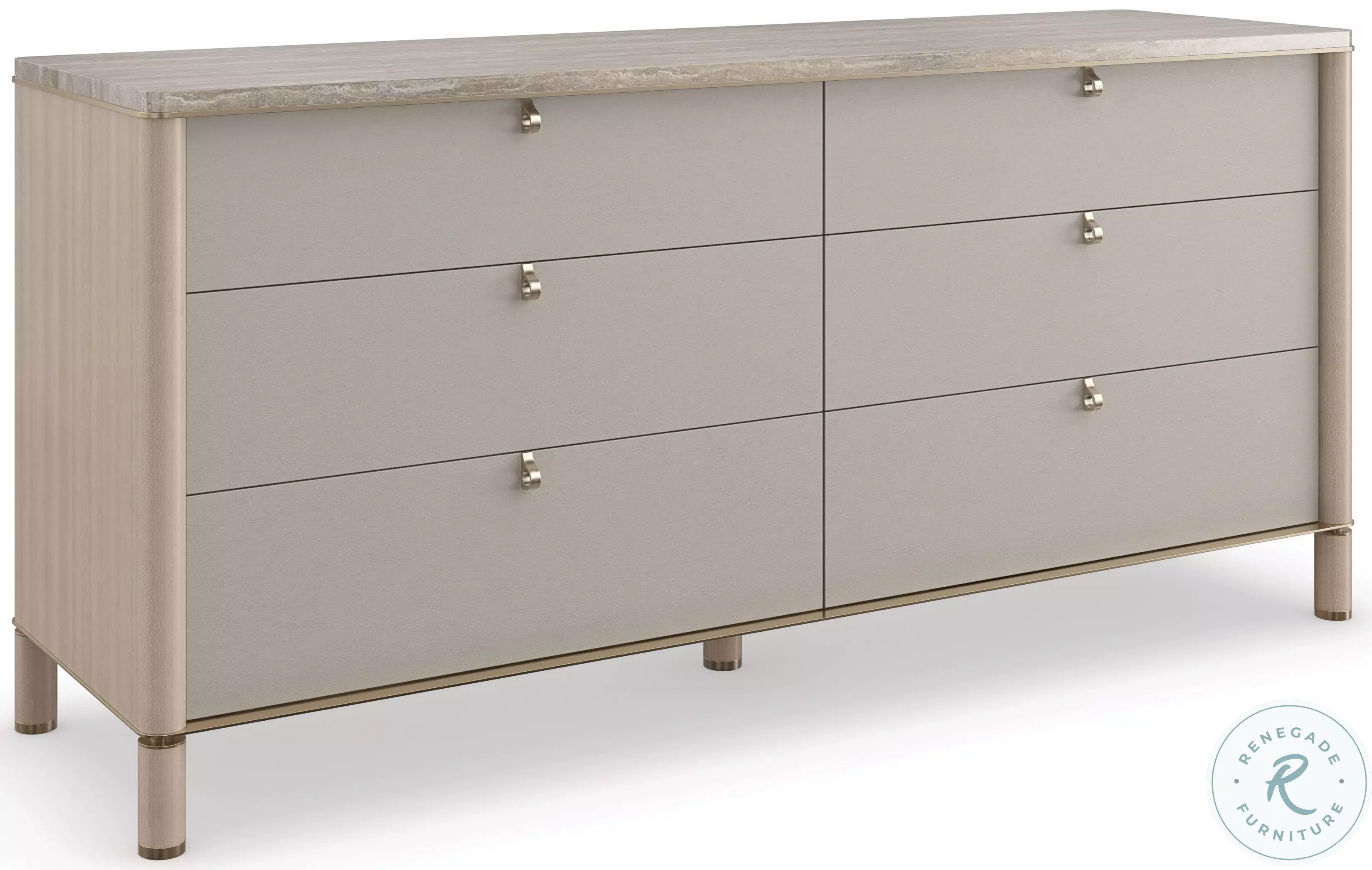 Balance Cremini And Silver Travertine Dresser From Caracole | Coleman ...