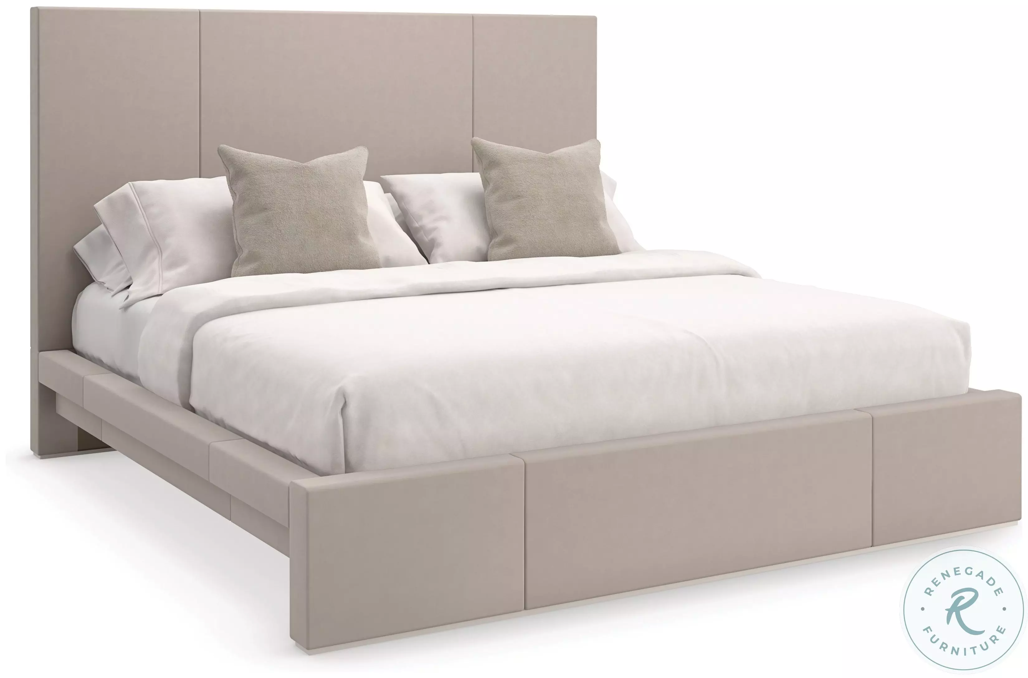 Balance Putty Upholstered Queen Platform Bed From Home Gallery Stores ...