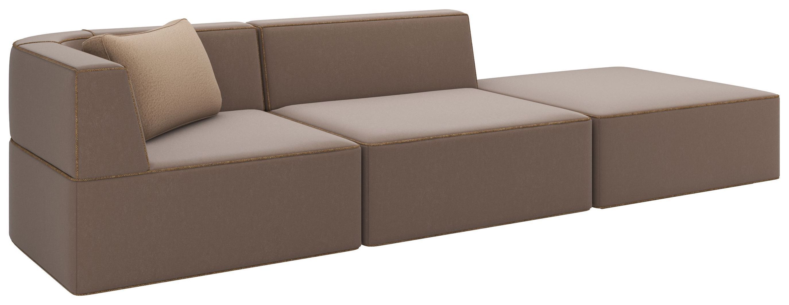 Marbella Brown 3 Piece Sectional Caracole Furniture | Coleman Furniture