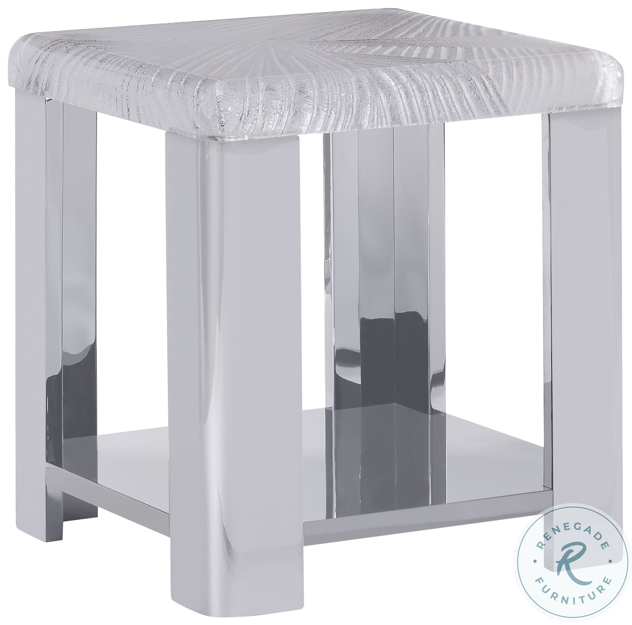 Aura Stainless Steel Side Table From Bernhardt Furniture | Coleman Furniture