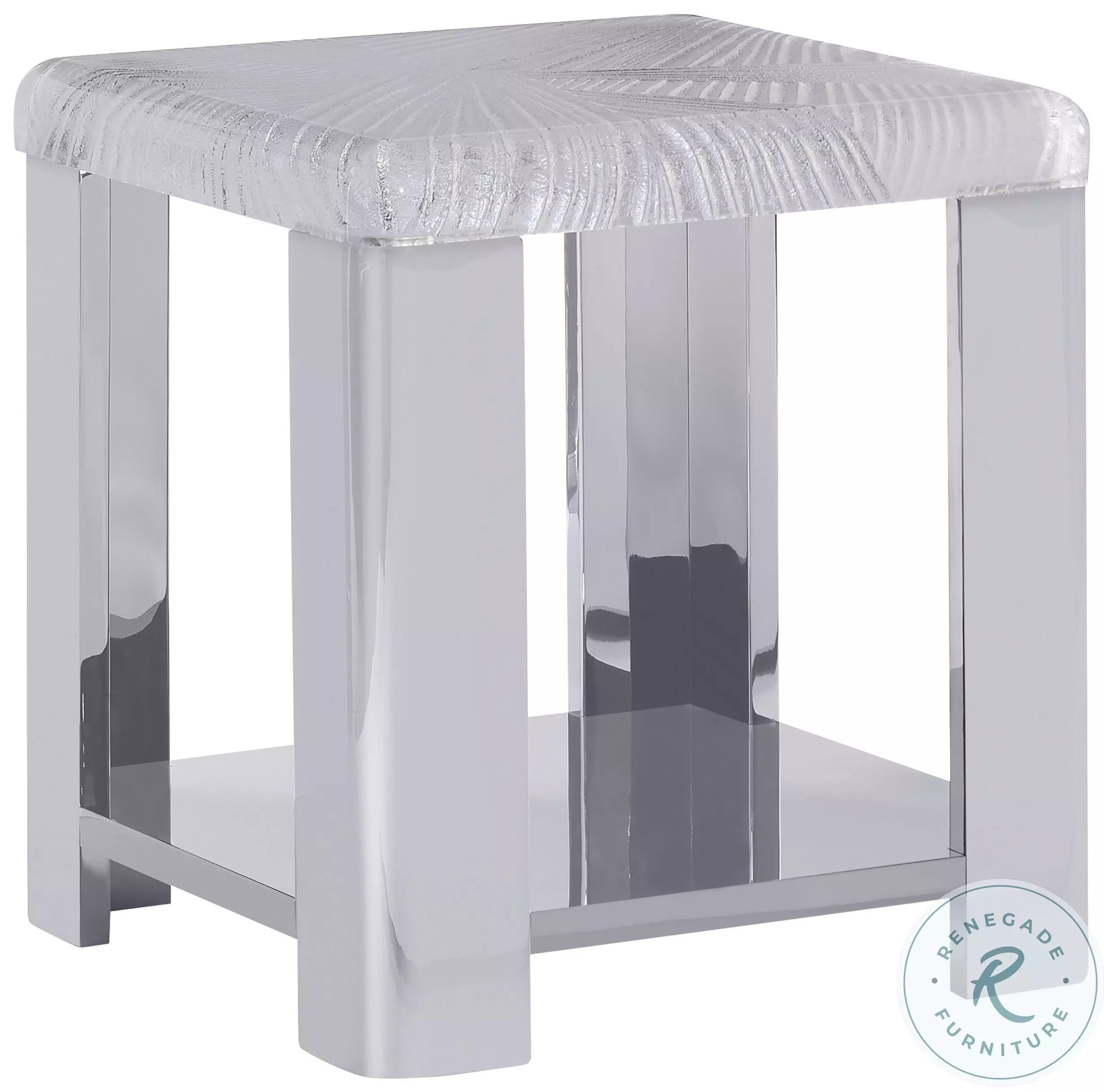 Aura Stainless Steel Side Table From Bernhardt Furniture | Coleman Furniture