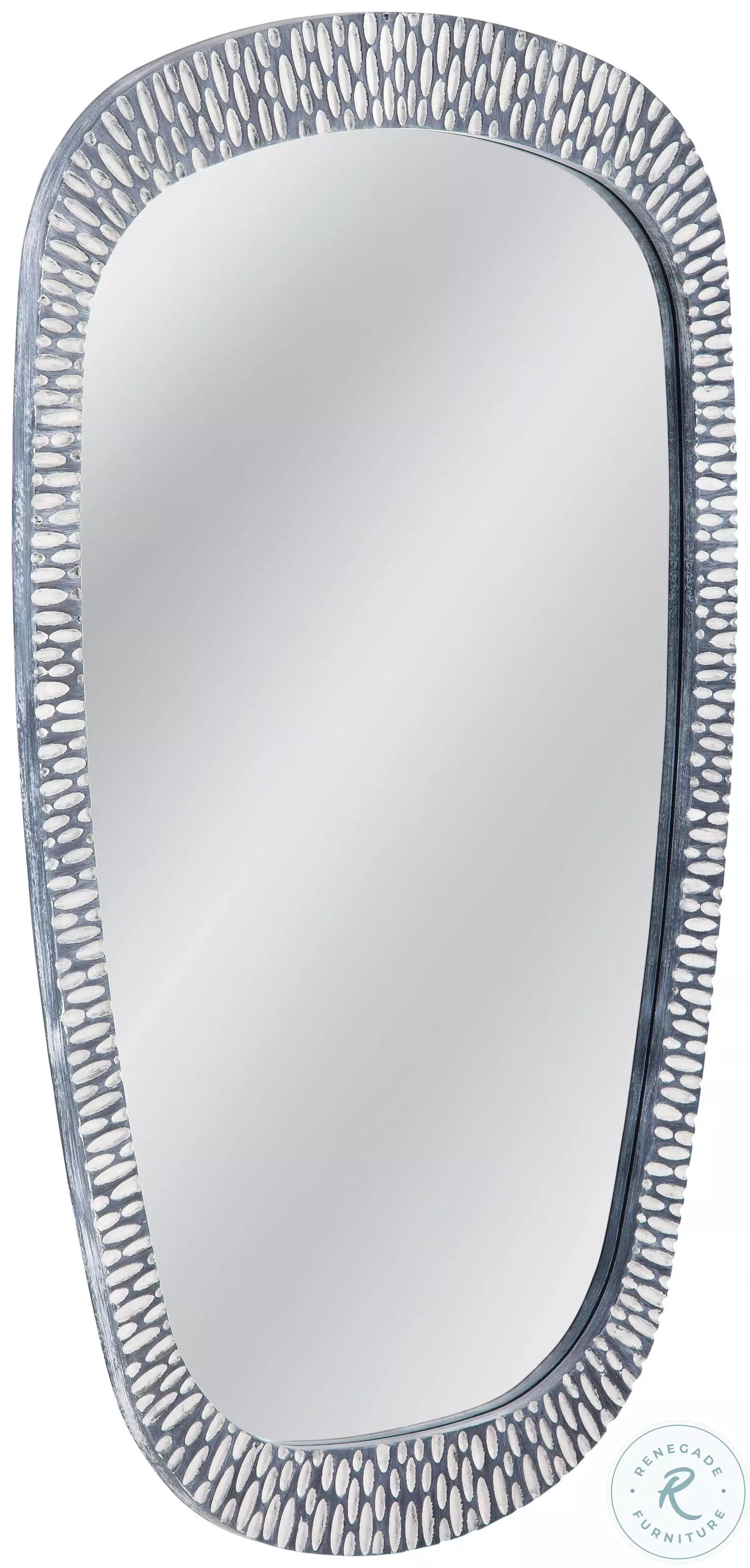 Maddox Distressed Gray Wall Mirror From Bassett Mirror | Coleman Furniture