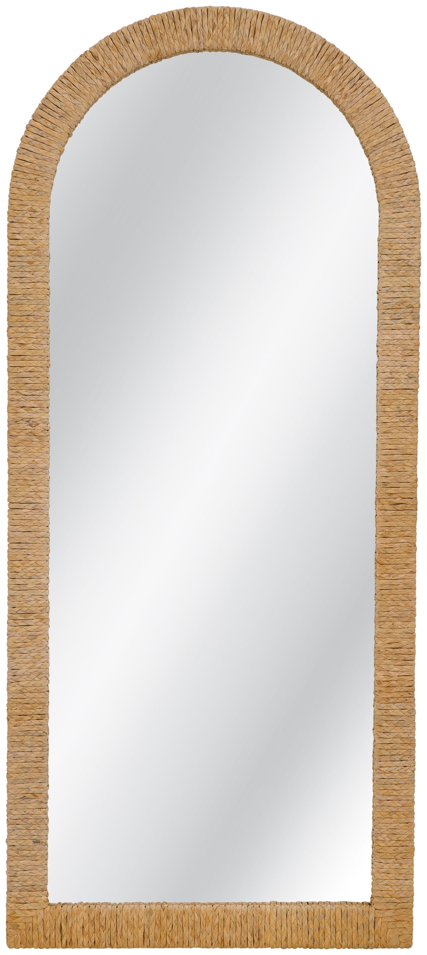 Jaleene Warm Natural Tan Arched Floor Mirror From Bassett Mirror