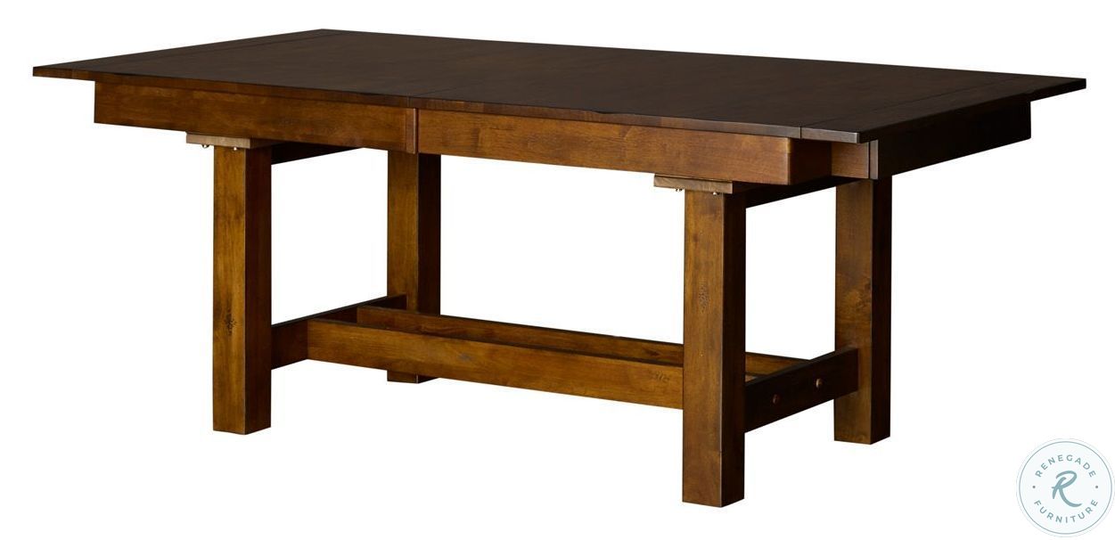 Mariposa Rustic Whiskey Trestle Extendable Dining Table From A-America ...