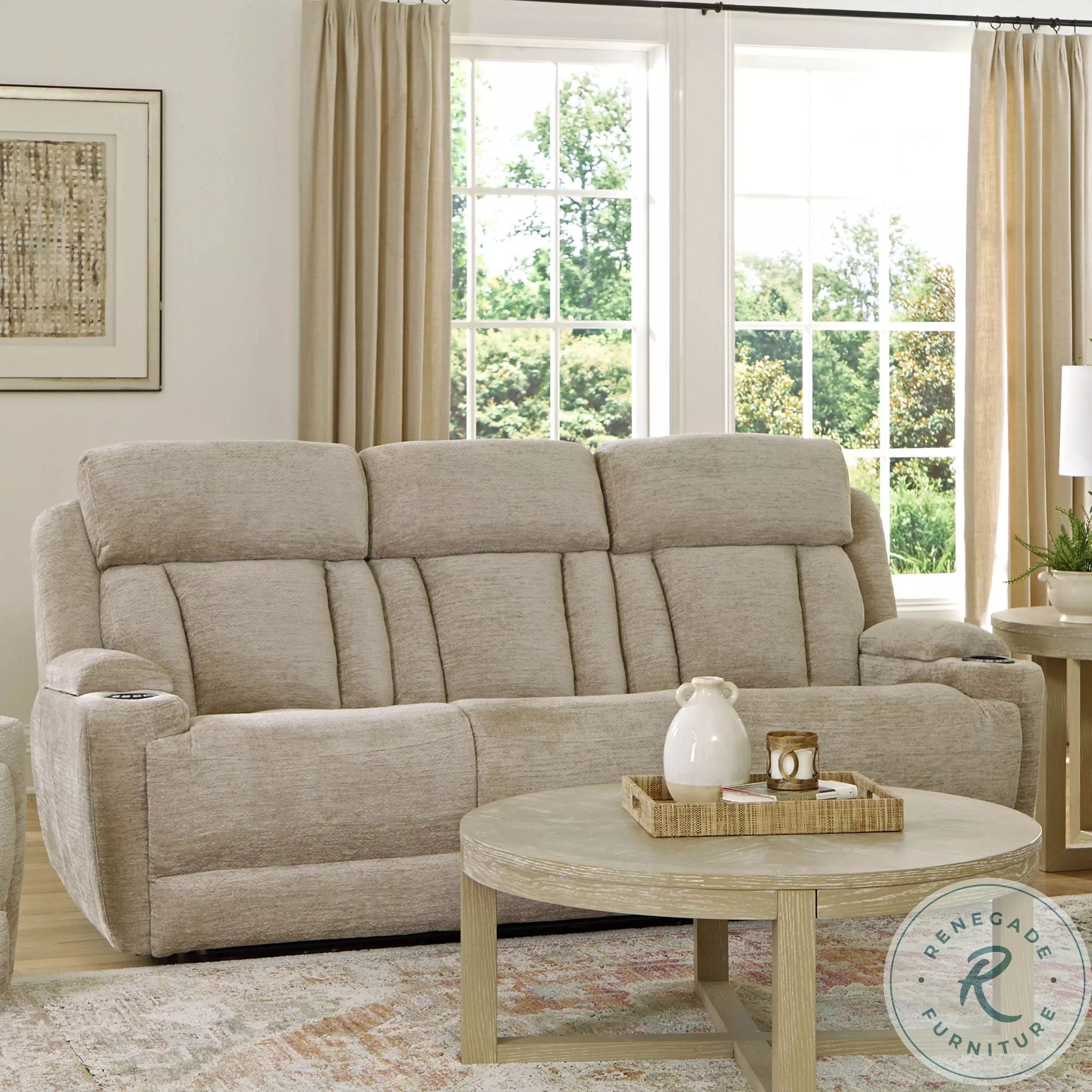 Duncan Lucky Fawn Power Reclining Sofa From Golden Crest Home | Coleman ...