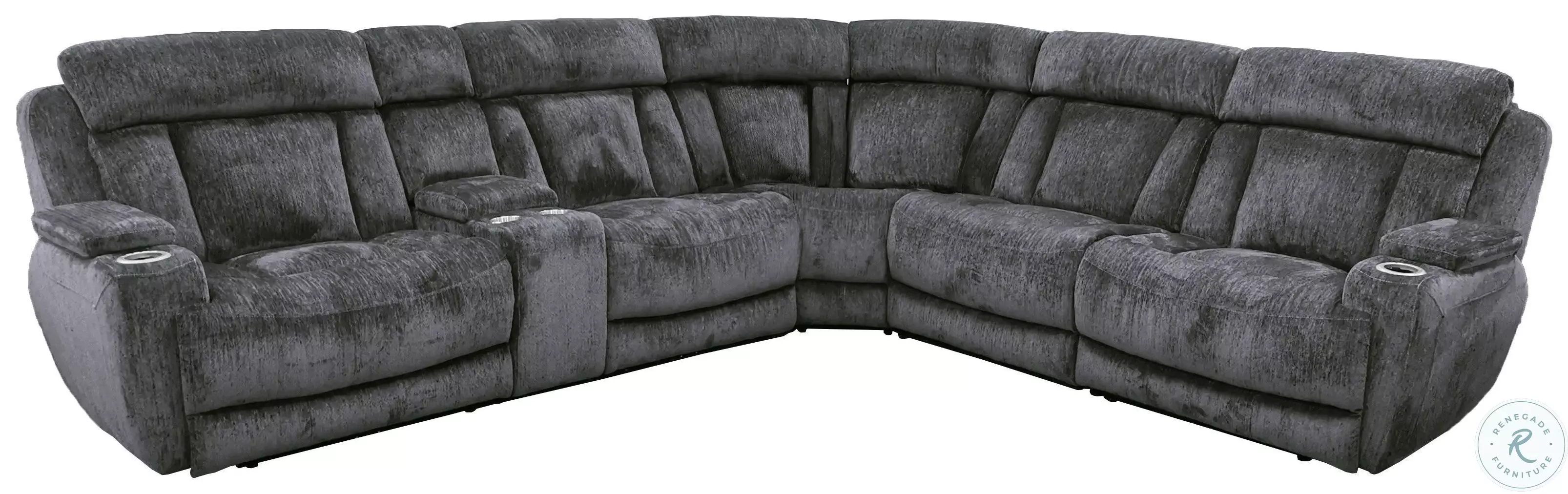Duncan Lucky Charcoal Sectional from Golden Crest Home | Coleman Furniture