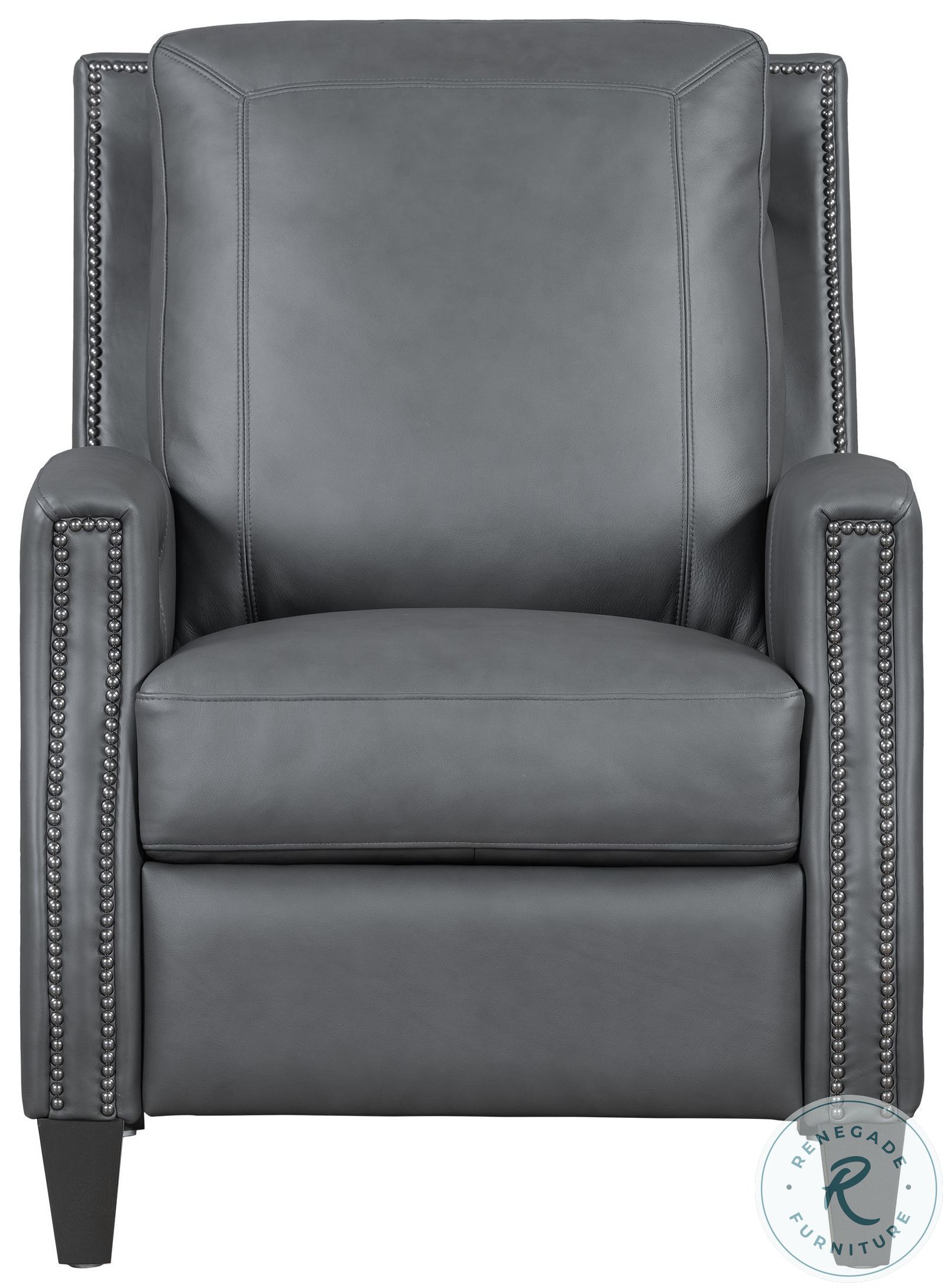 Hollis Echo Grey Leather Recliner From Golden Crest Home | Coleman ...