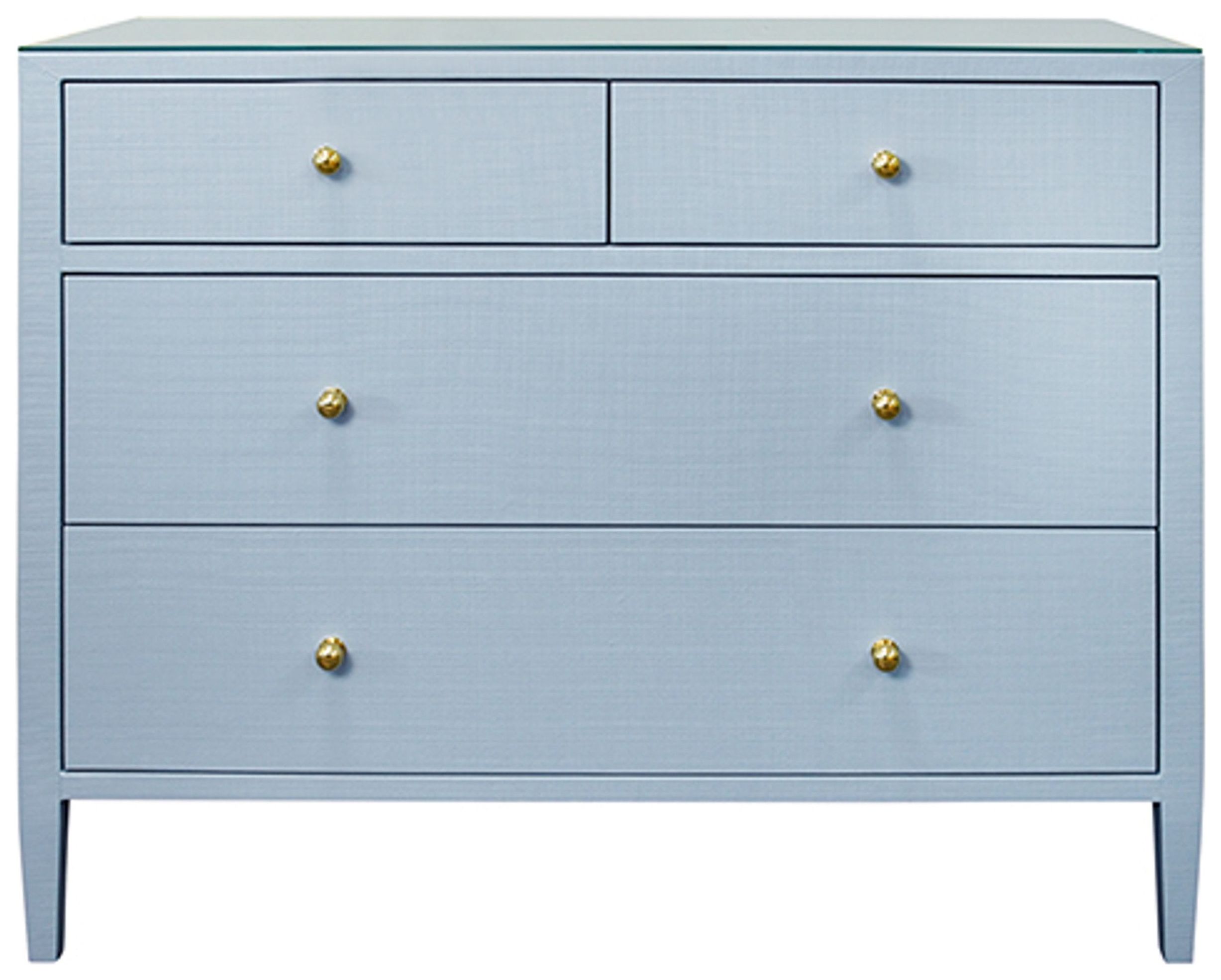 Michelle Textured Light Blue Linen 4 Drawer Chest from Worlds Away ...