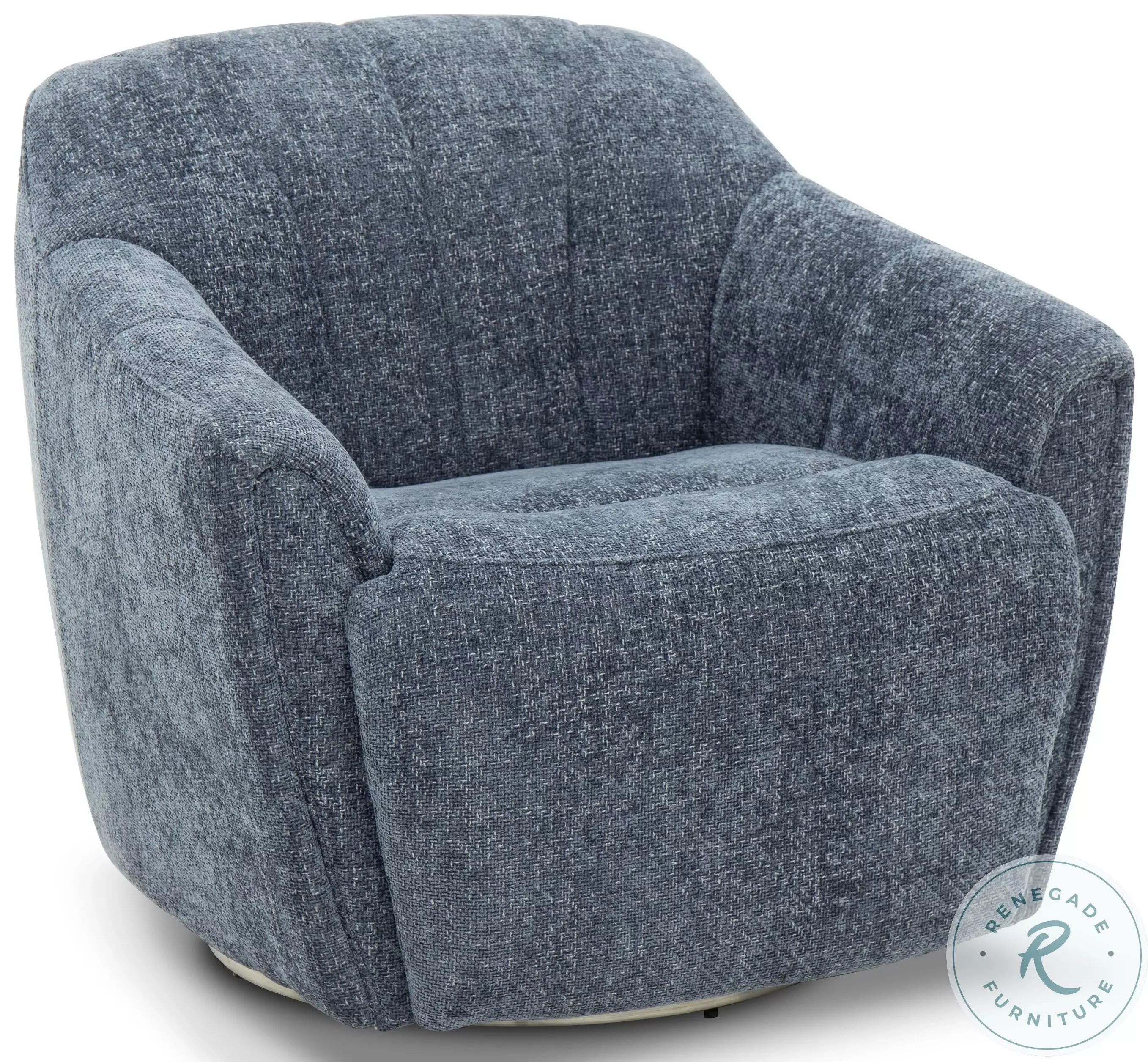 Millie Maze Denim Swivel Power Recliner with Power Footrest From ...