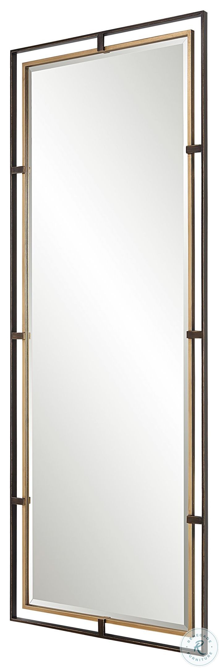 Carrizo Distressed Rustic Bronze and Antiqued Gold Mirror From ...