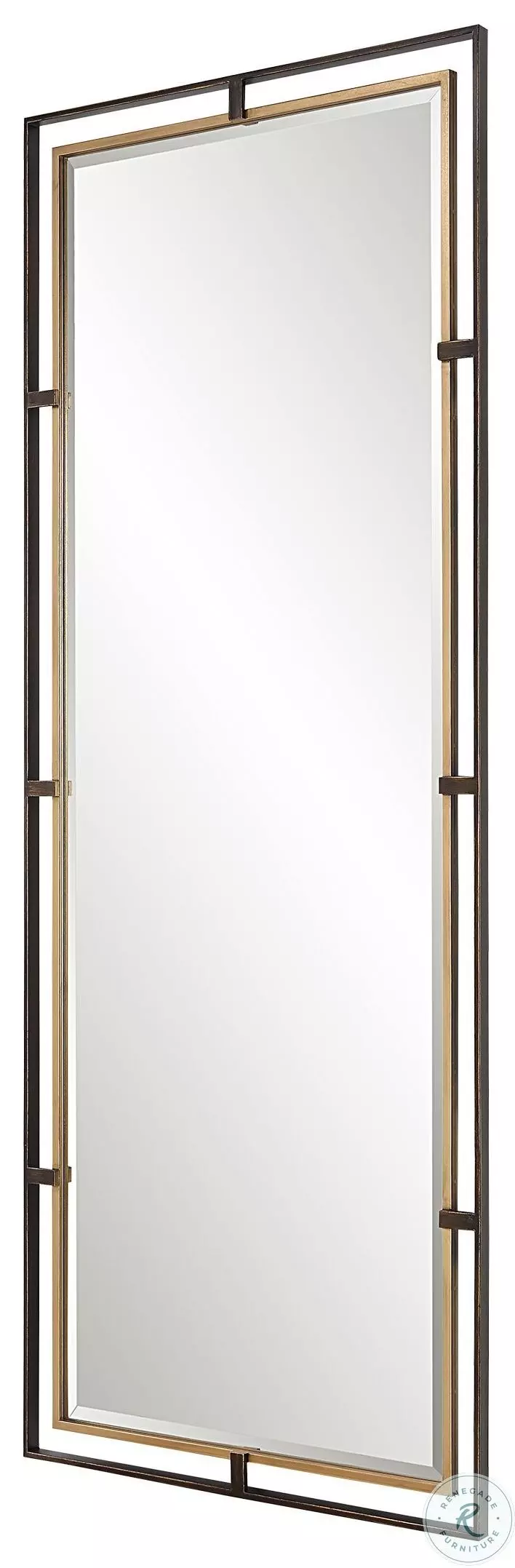 Carrizo Distressed Rustic Bronze and Antiqued Gold Mirror From ...