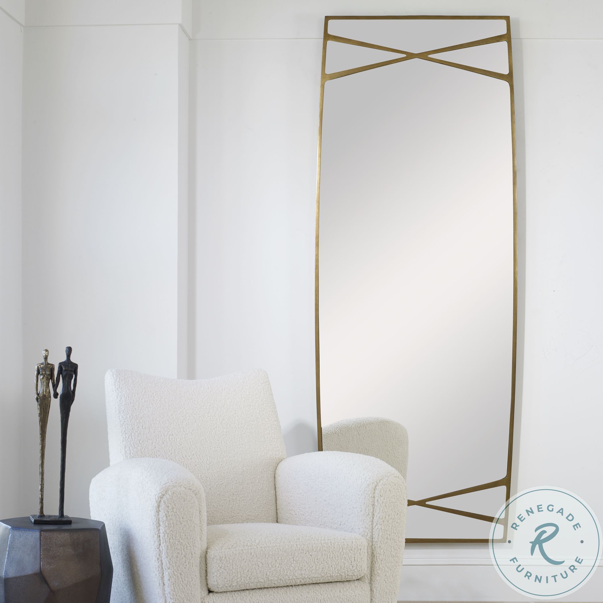 Gentry Oversized Gold Mirror From Uttermost | Coleman Furniture