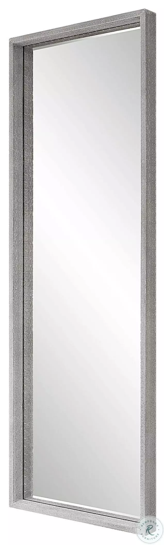 Omega Textured Silver Oversized 26" Mirror From Uttermost | Coleman ...