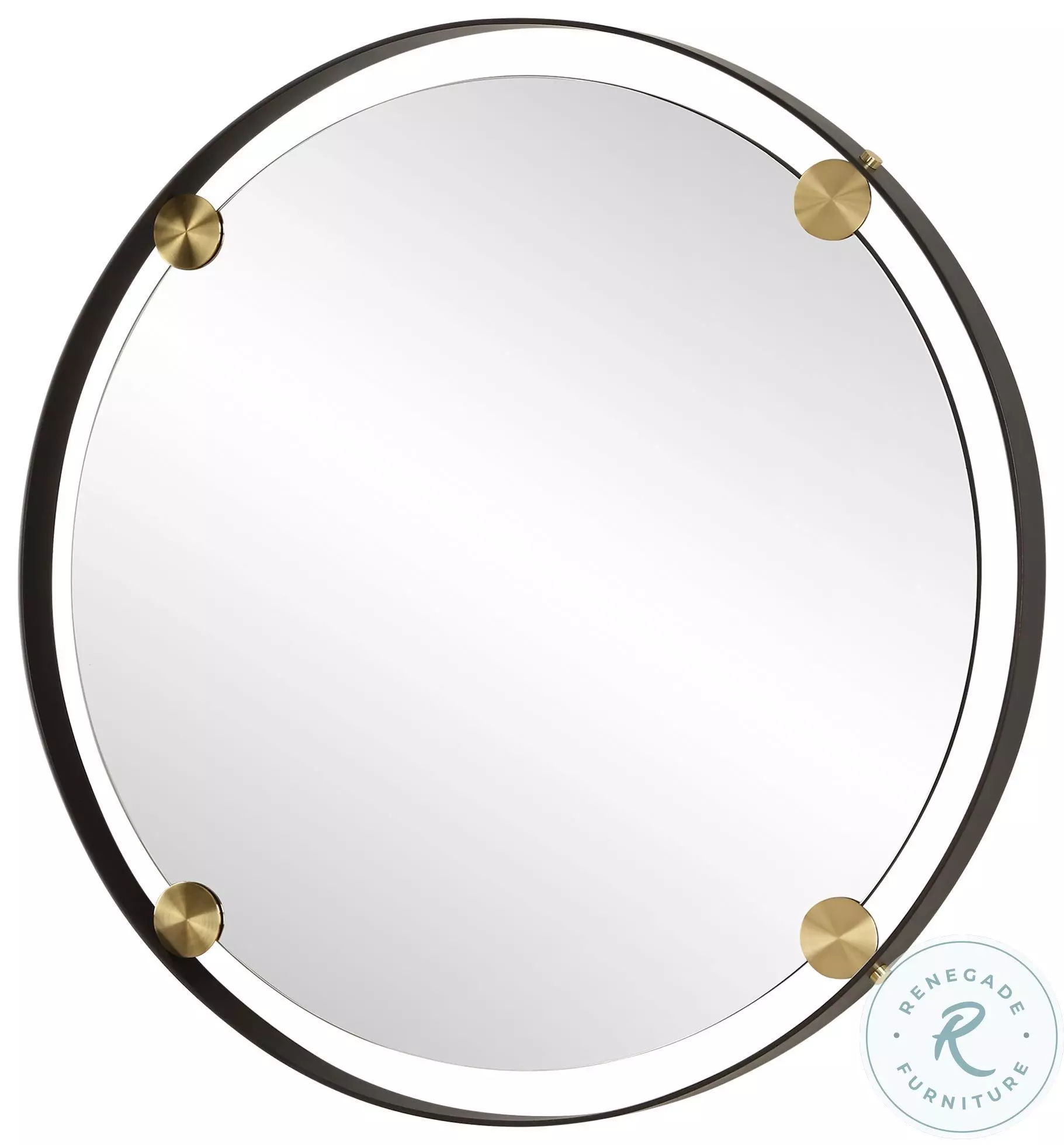 Radius Dark Bronze Round Mirror From Uttermost | Coleman Furniture
