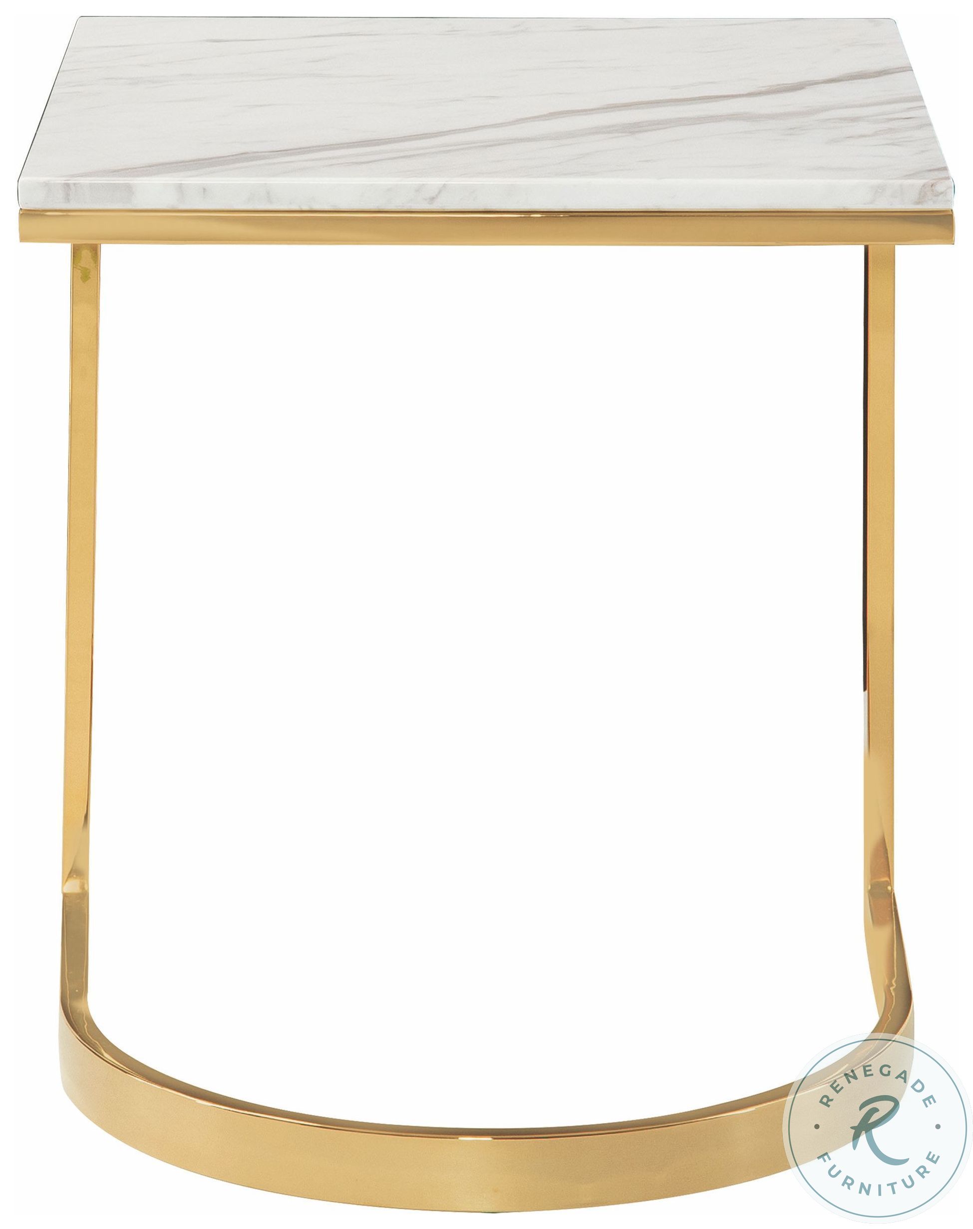 Blanchard Polished Brass End Table from Bernhardt Furniture | Coleman Furniture