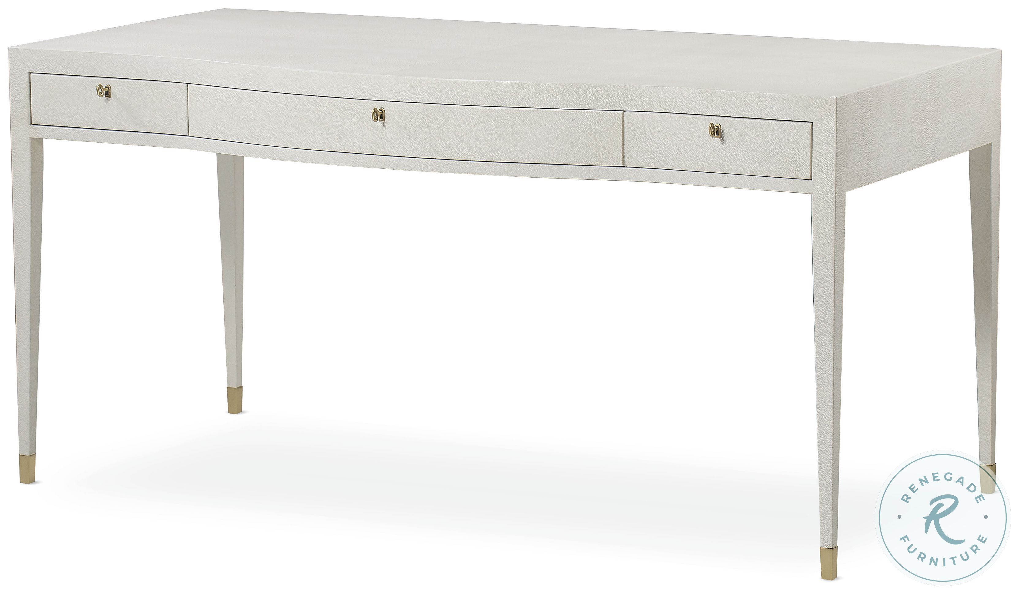 Monroe Ivory Faux Shagreen Writing Desk From Century Furniture ...
