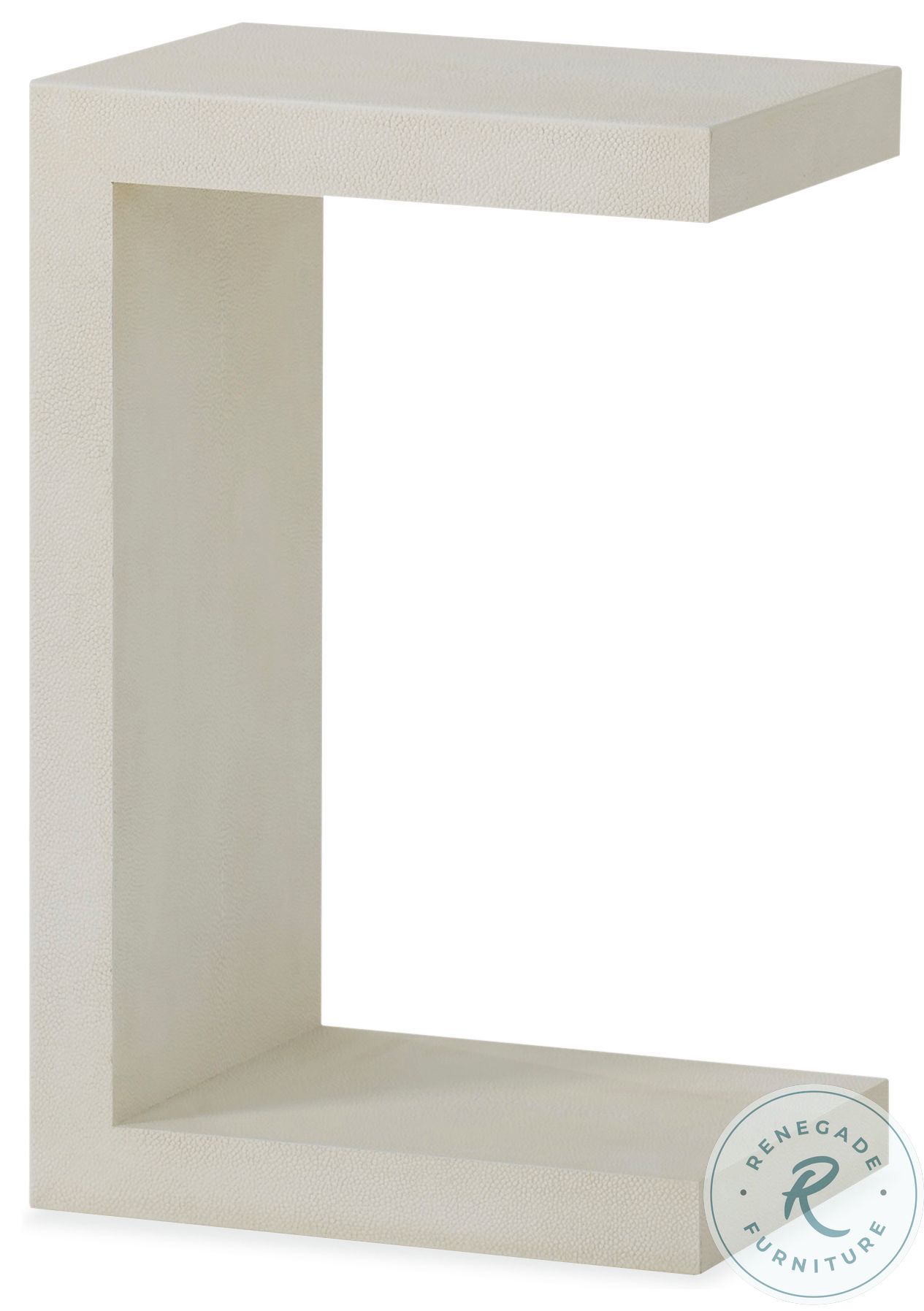 Monroe Ivory Faux Shagreen Side Table From Century Furniture | Coleman ...