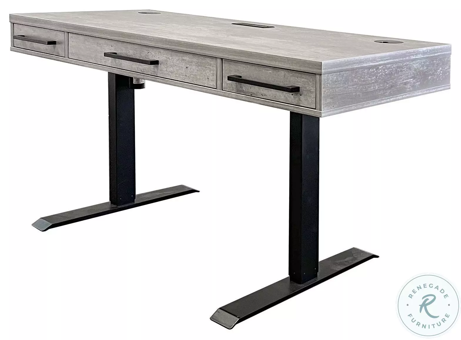 Mason Gray Electronic Adjustable Sit Stand Desk From Home Gallery ...