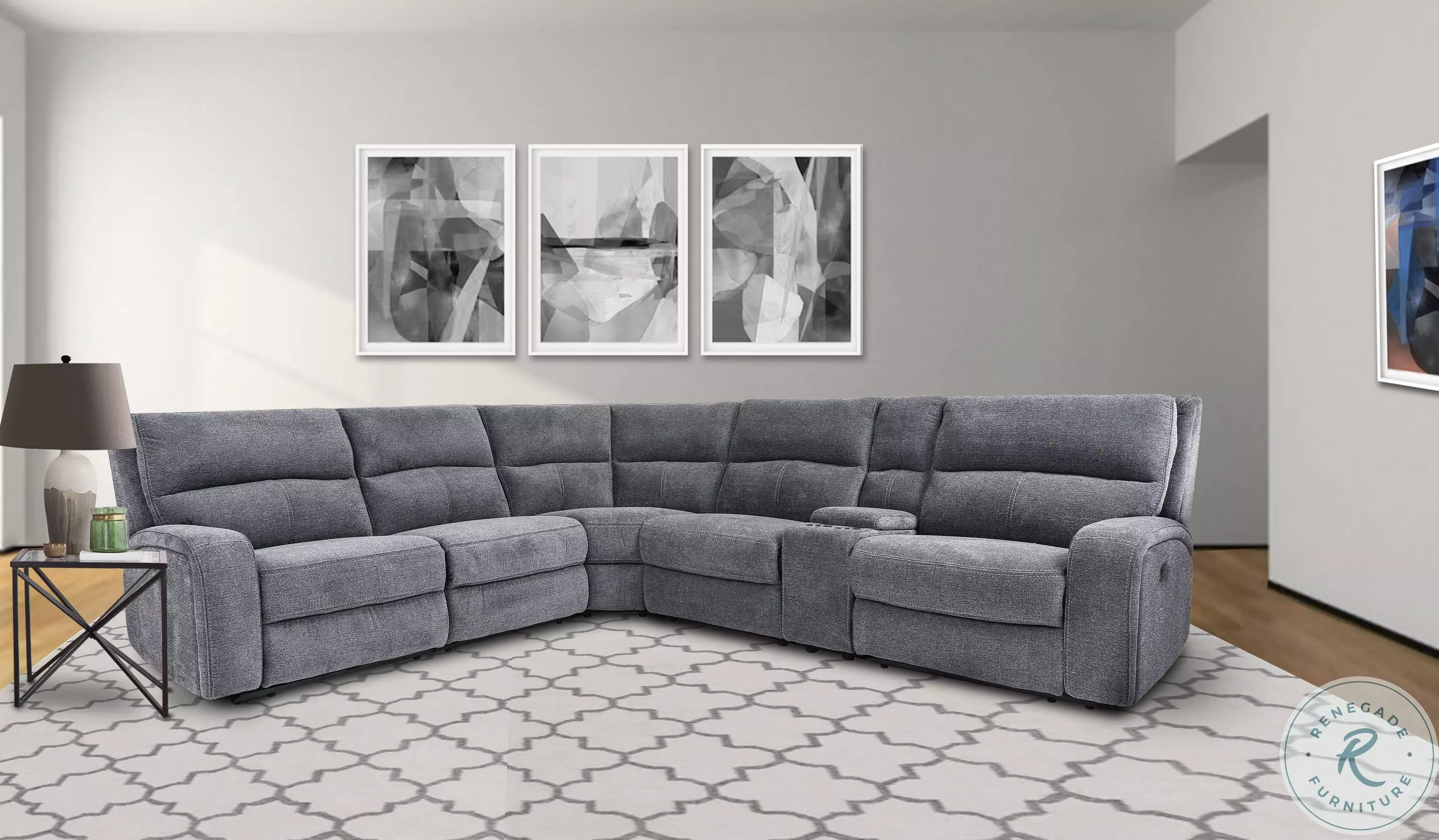 Nova Bizmark Gray Sectional from Golden Crest Home | Coleman Furniture