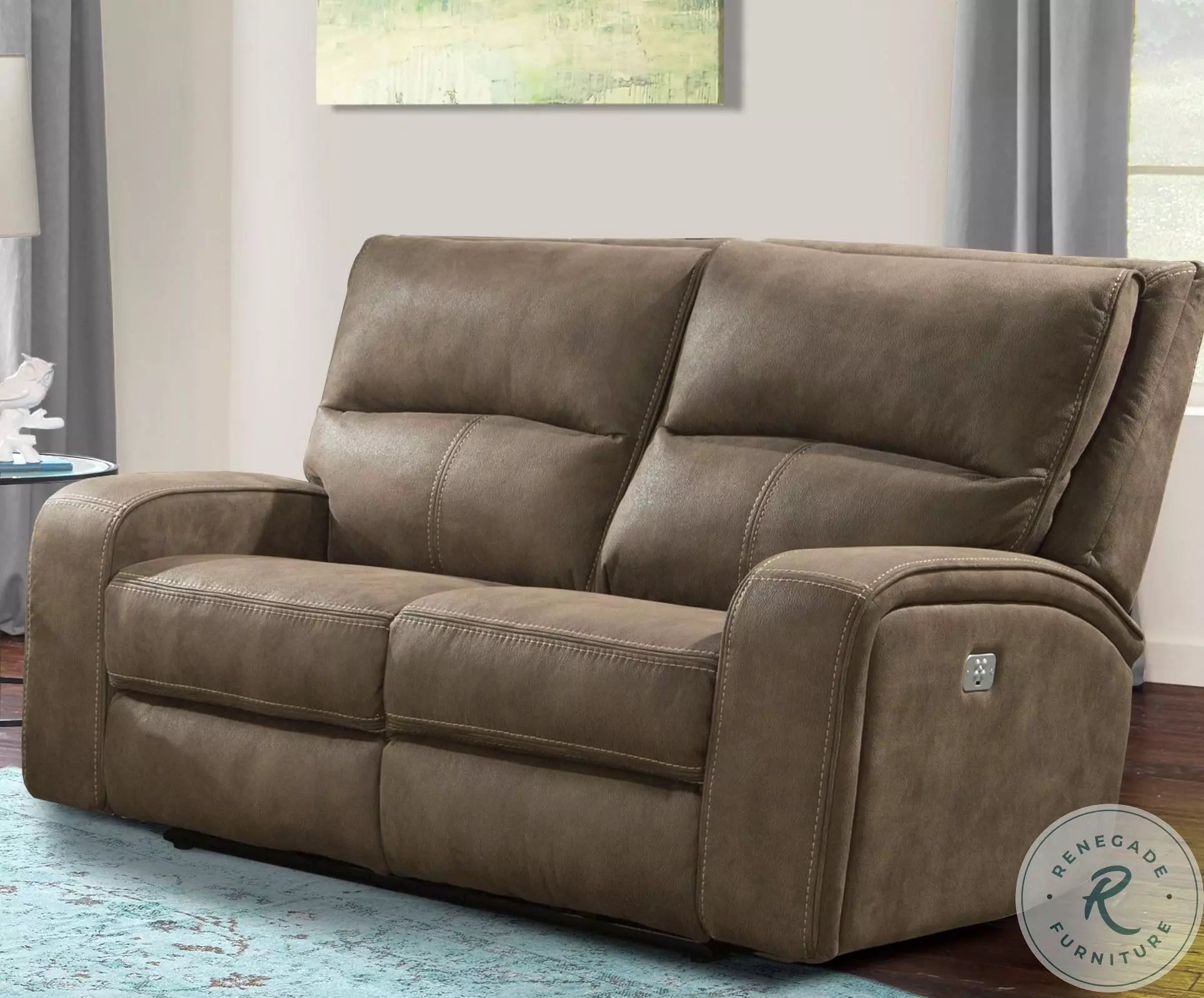 Nova Kahlua Dual Power Reclining Loveseat From Golden Crest Home ...
