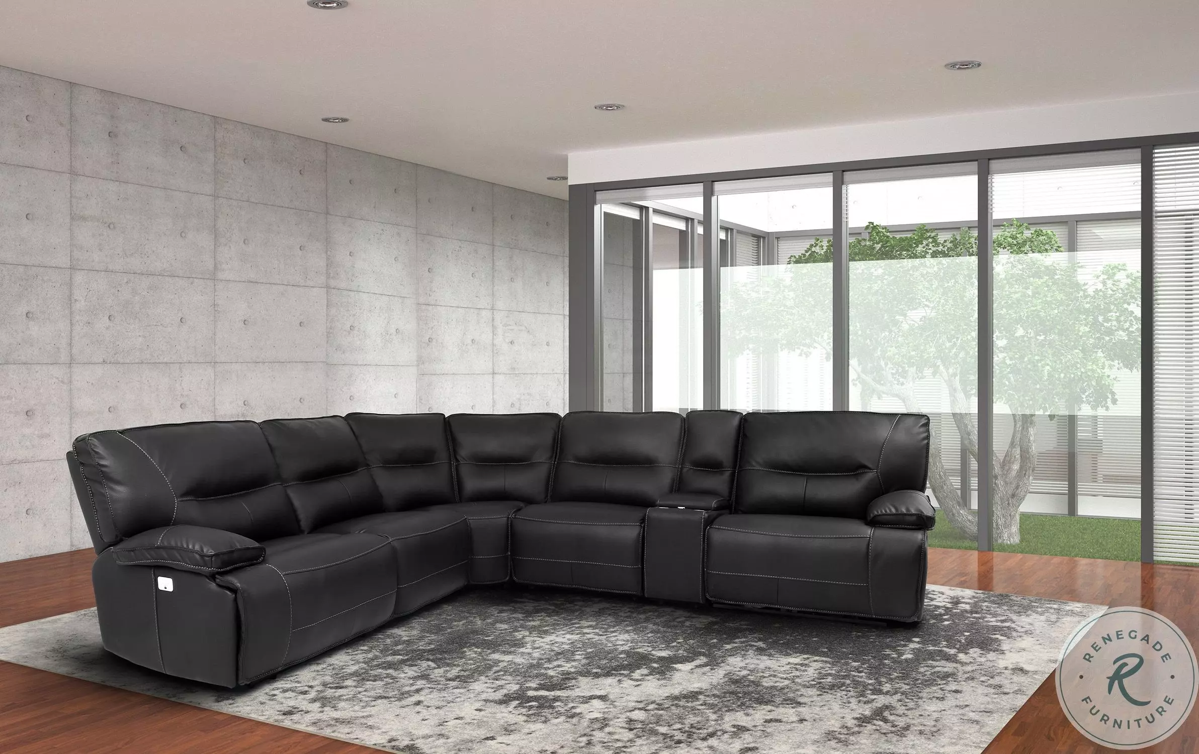 Victor Black Power Reclining Sectional from Golden Crest Home | Coleman ...