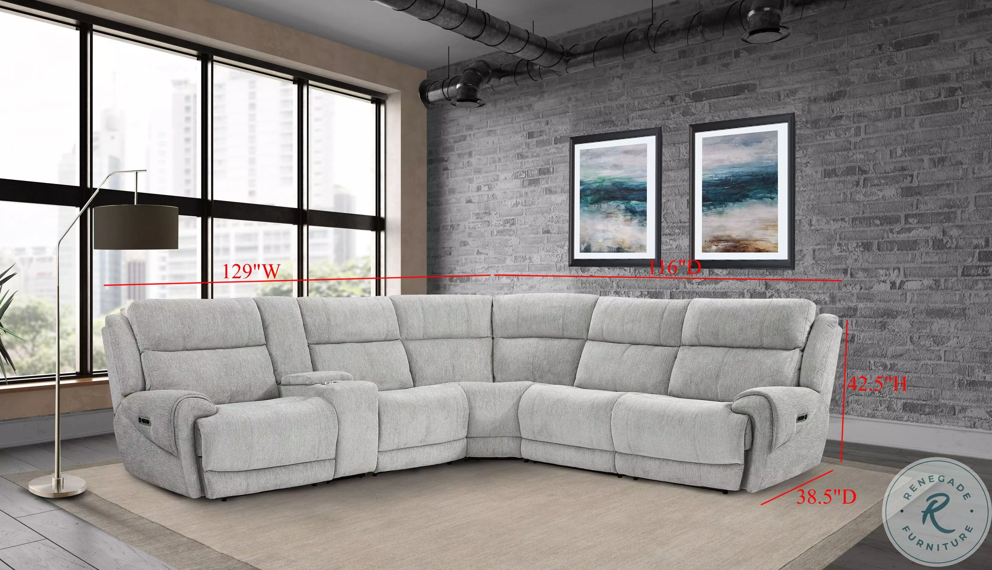Spencer Tide Pebble Power Reclining Sectional Bundle From Parker Living Coleman Furniture