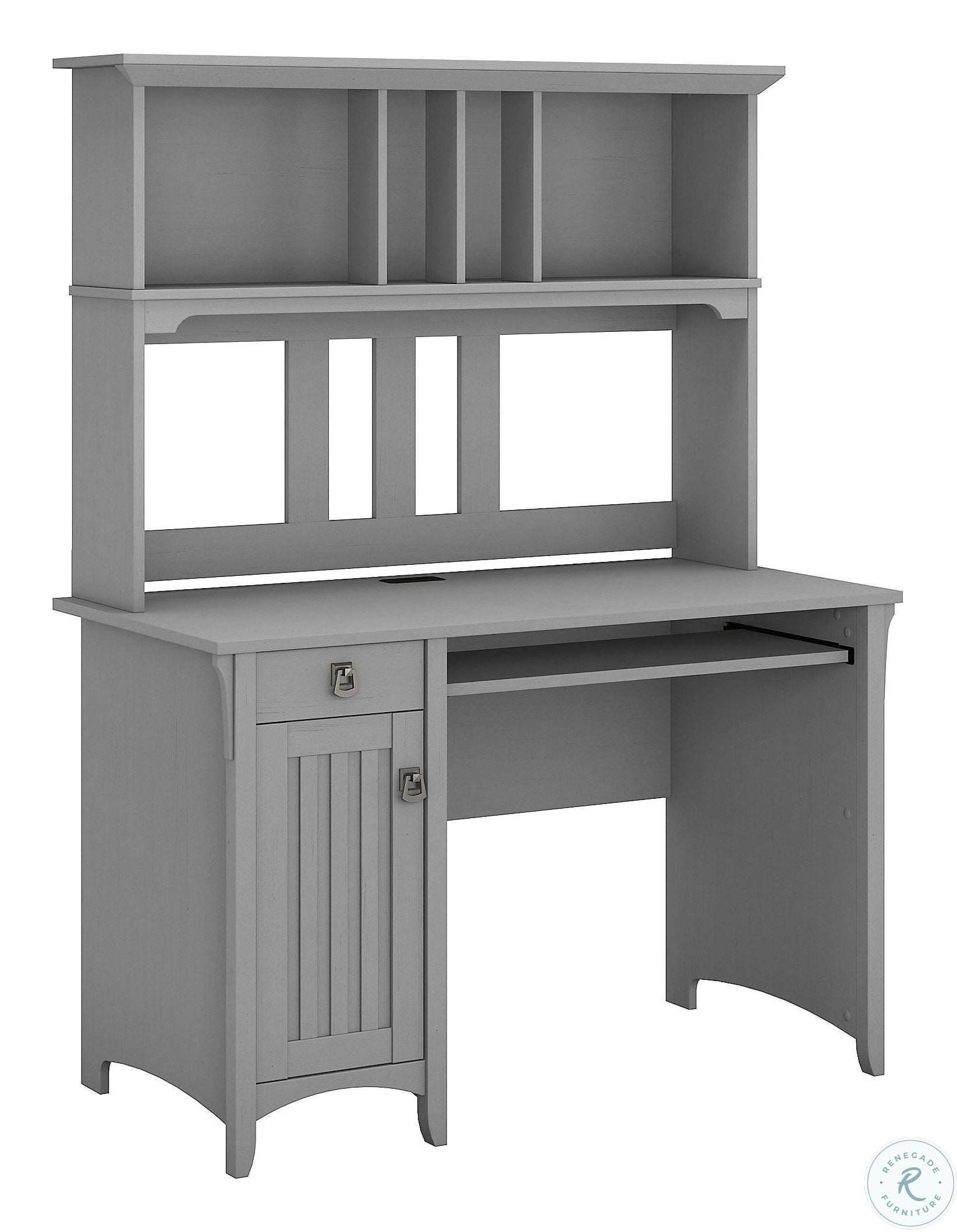 Salinas Cape Cod Gray Computer Desk with Hutch from Bush Furniture ...