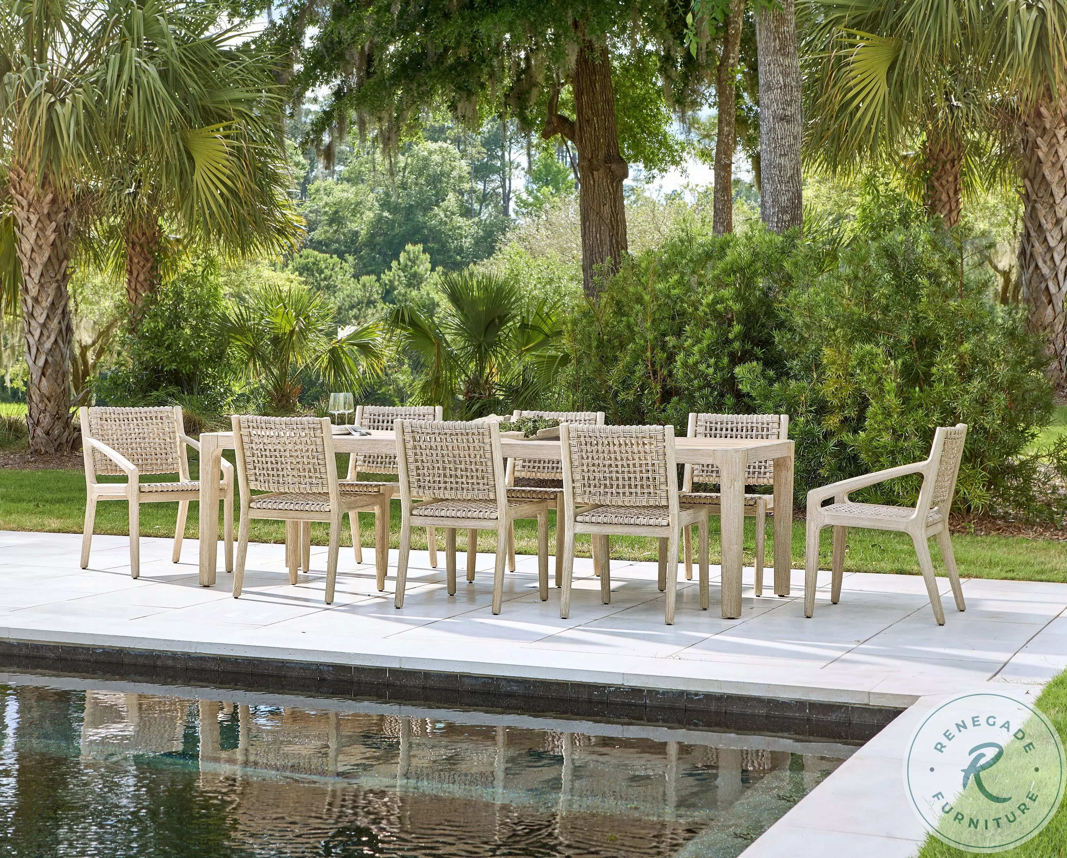 Edenton Sea Oat 108" Dining Room Set from Bernhardt Furniture | Coleman ...
