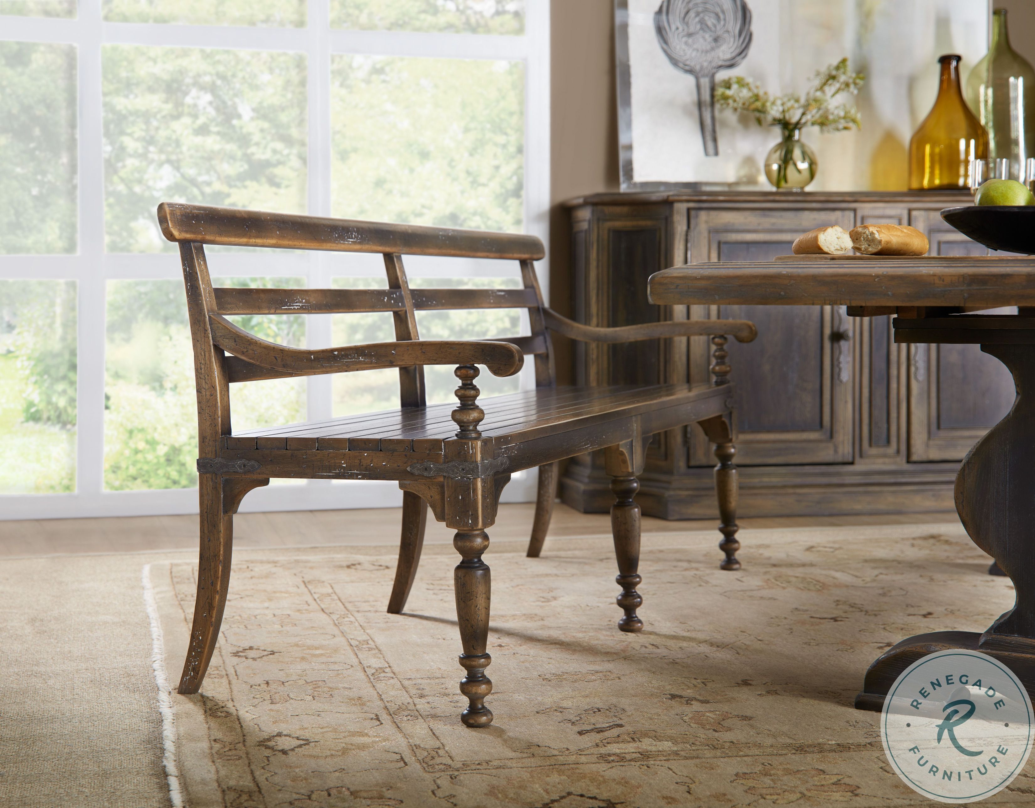 Hill Country Helotes Dining Bench from Hooker | Coleman Furniture