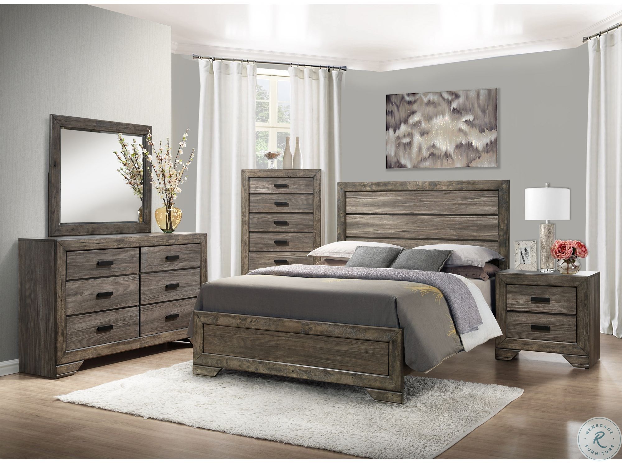 Grayson Grey Oak Dresser from Elements Furniture | Coleman Furniture