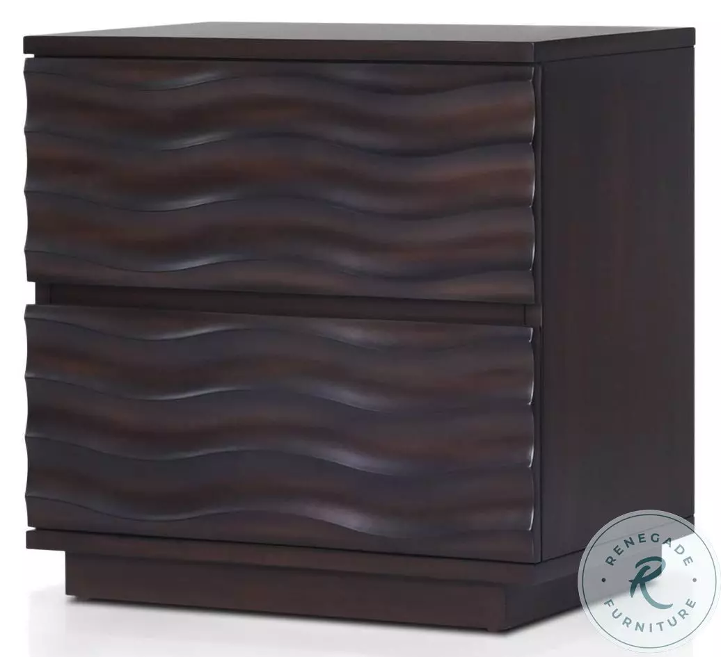 Ruby Antique Brown 2 Drawer Nightstand From Alpine | Coleman Furniture