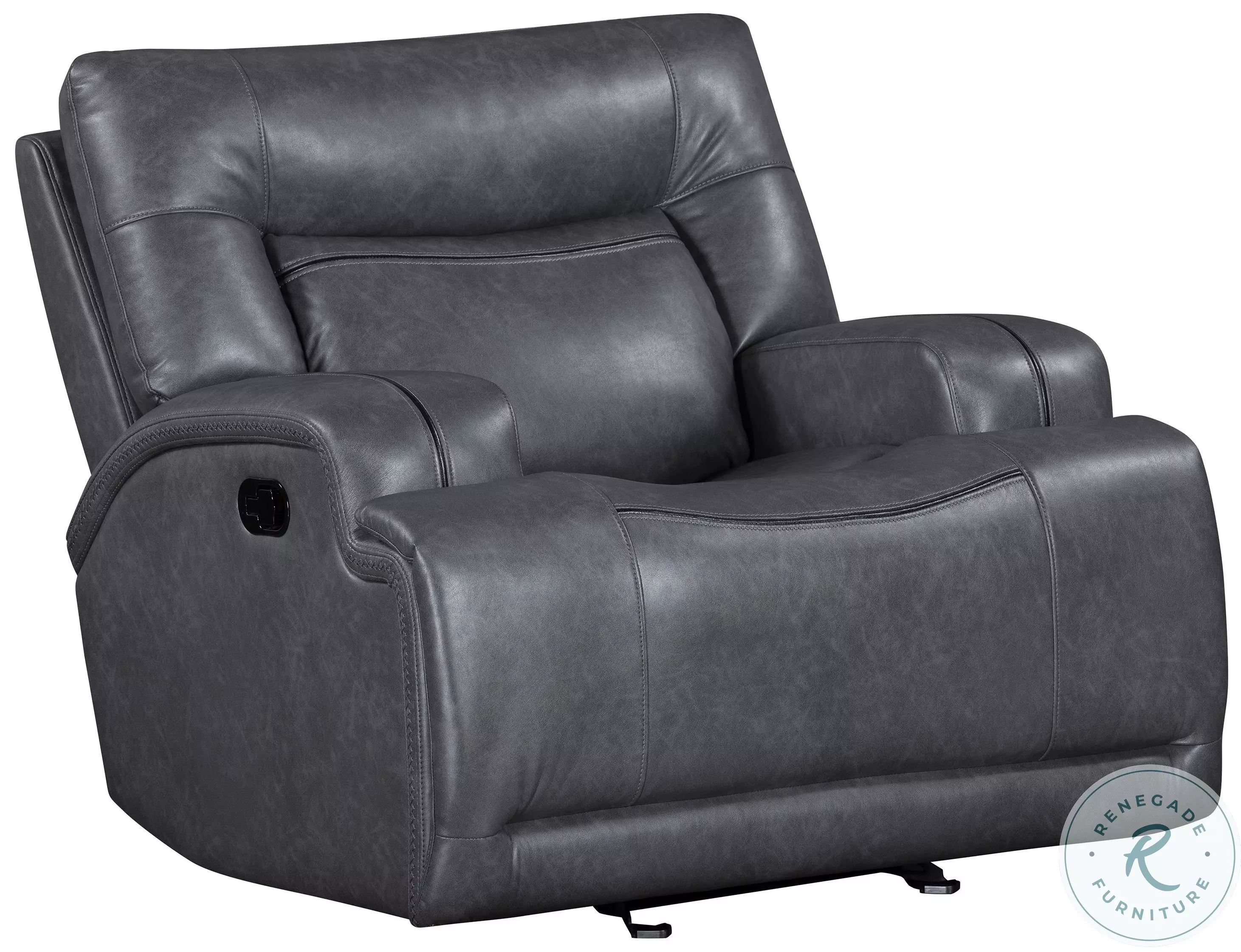 Titan Gray Manual Glider Recliner From New Classic | Coleman Furniture