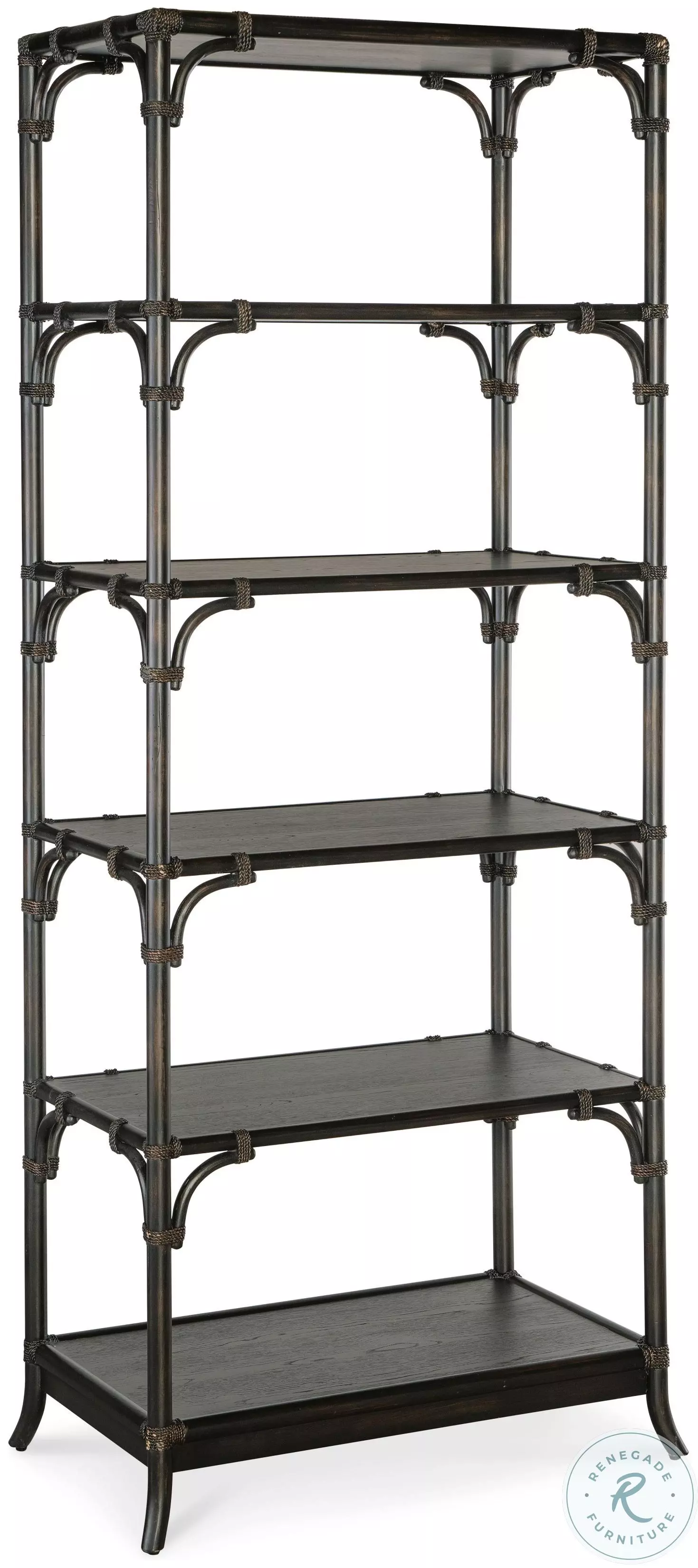 Retreat Maraschino Cherry Pole Rattan Bookcase From Home Gallery Stores ...
