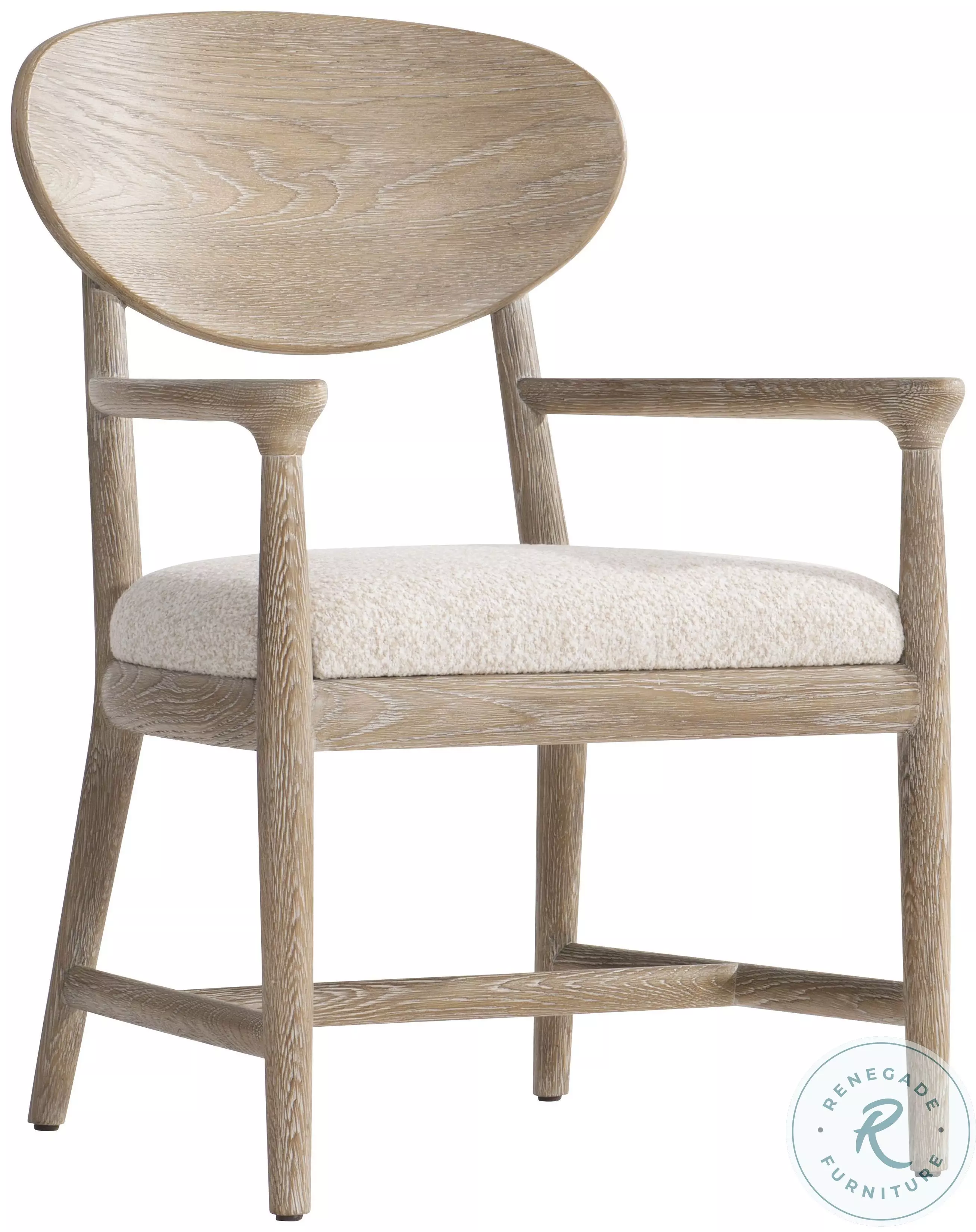 Aventura Beige Curved Back Arm Chair Set of 2 From Bernhardt Furniture ...